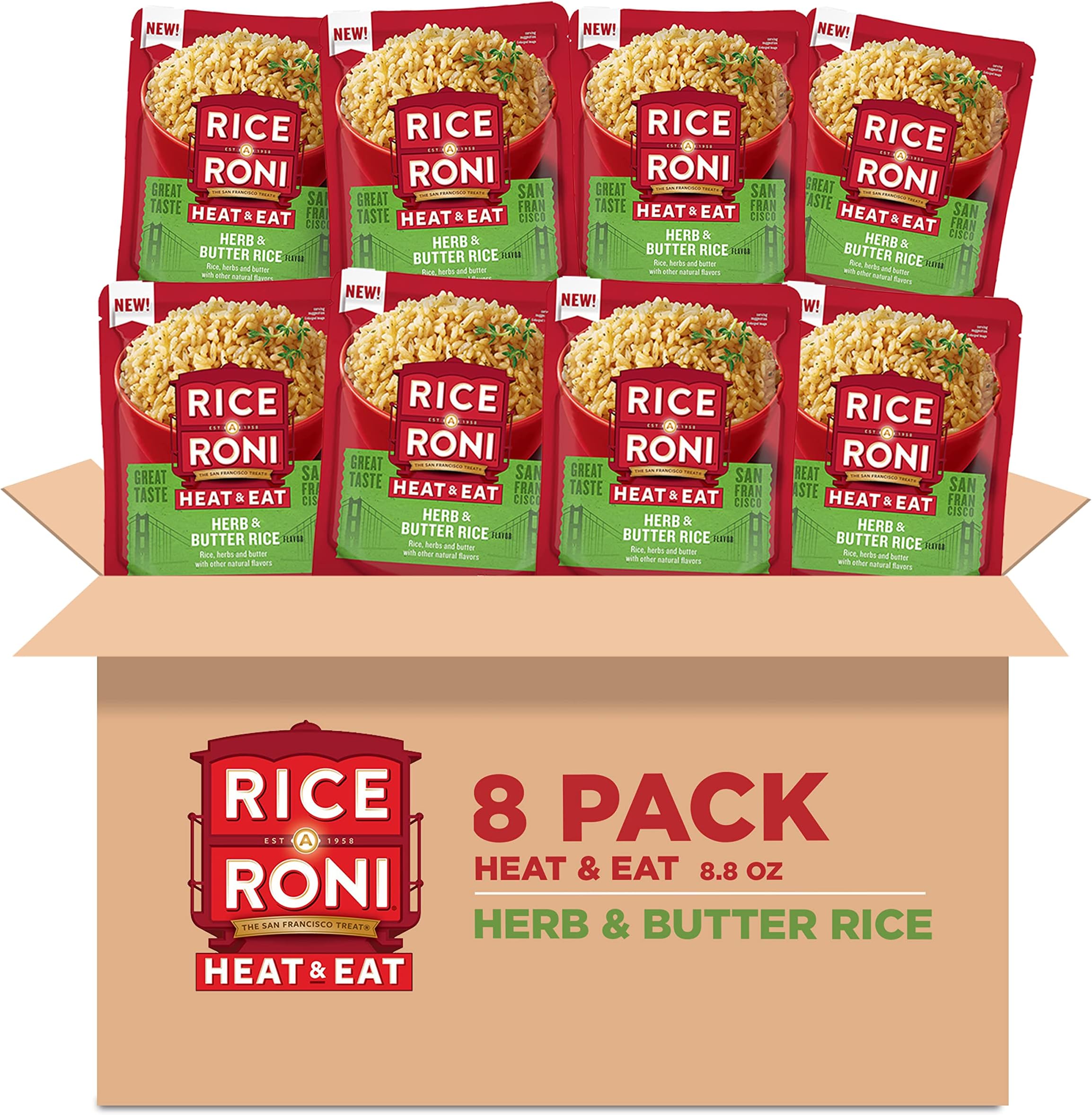 Amazon.com : Rice-A-Roni Heat & Eat Rice, Microwave Rice, Quick Cook ...