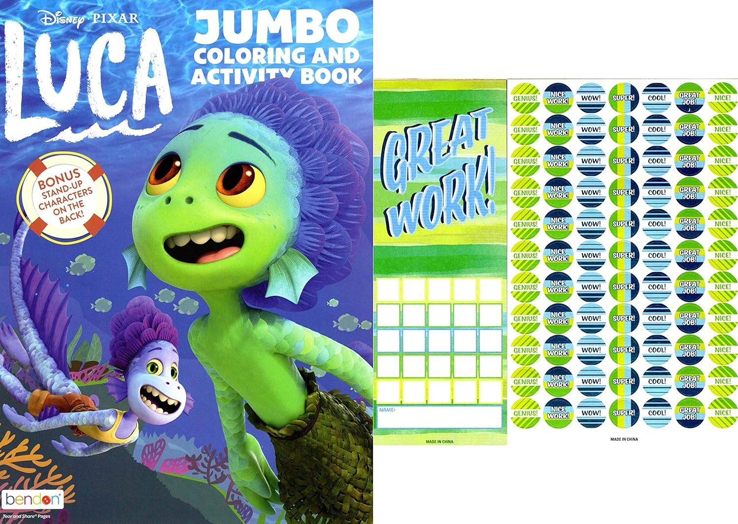 Luca - Jumbo Coloring & Activity Books + Award Stickers and Charts ...