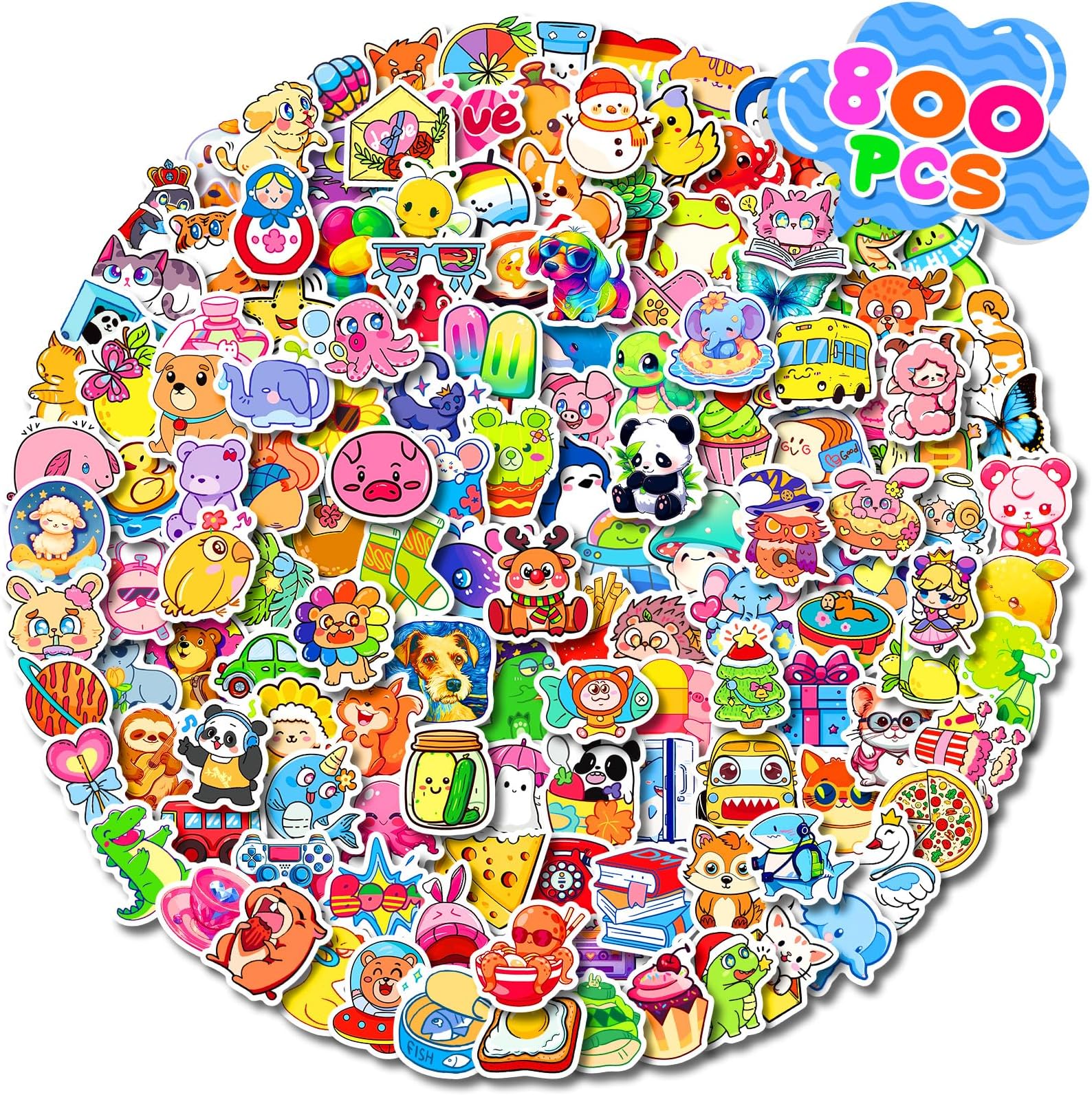 Amazon.com: Skateboard Stickers 100pcs Cool Brand Skate Stickers for ...