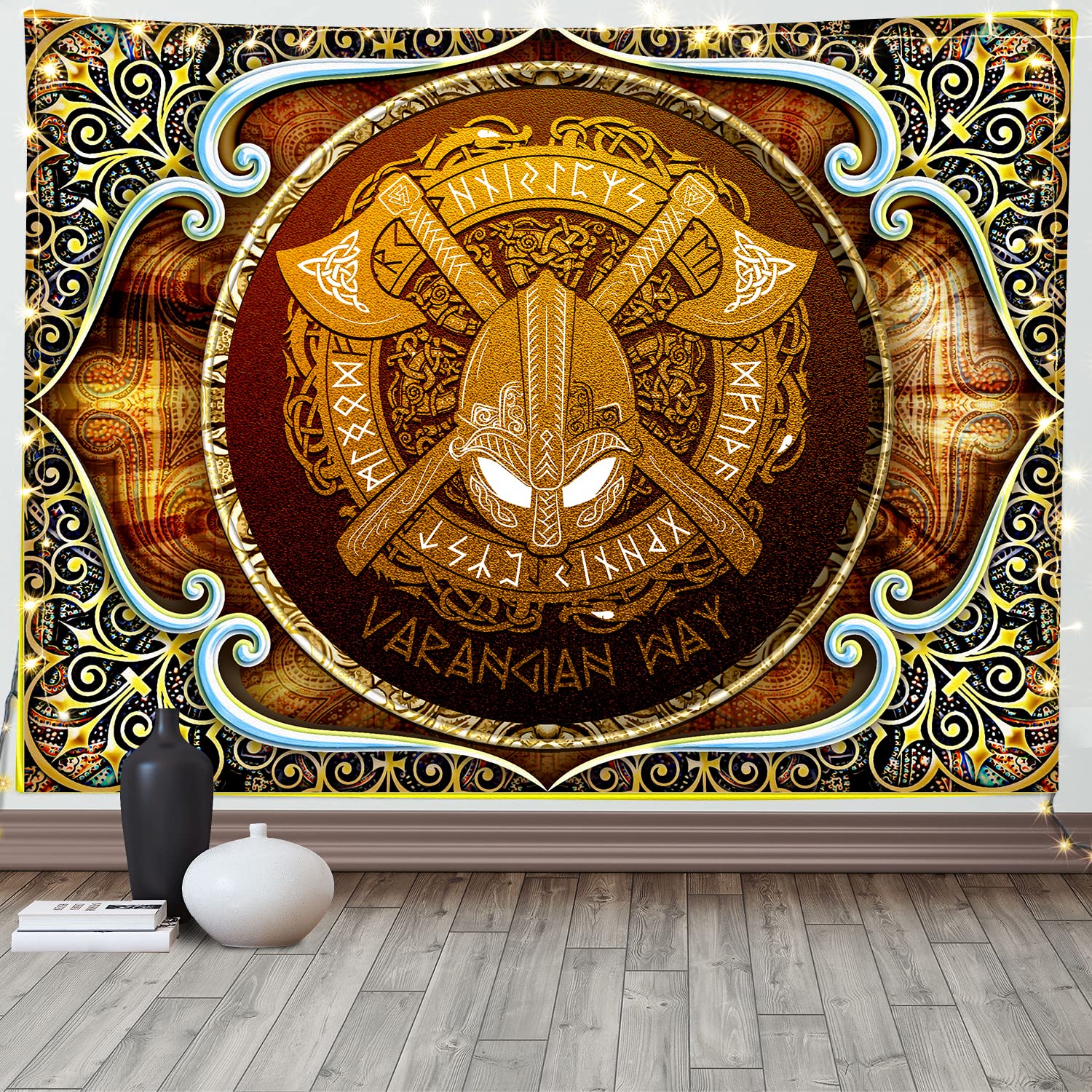 VTREON Norse Runes Viking Odin God Tapestry Mysterious Elder Rune ...