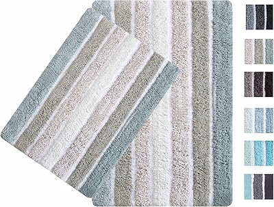 Amazon.com: THE BEER VALLEY Bathroom Rugs Set 2 Piece in 100% Cotton ...