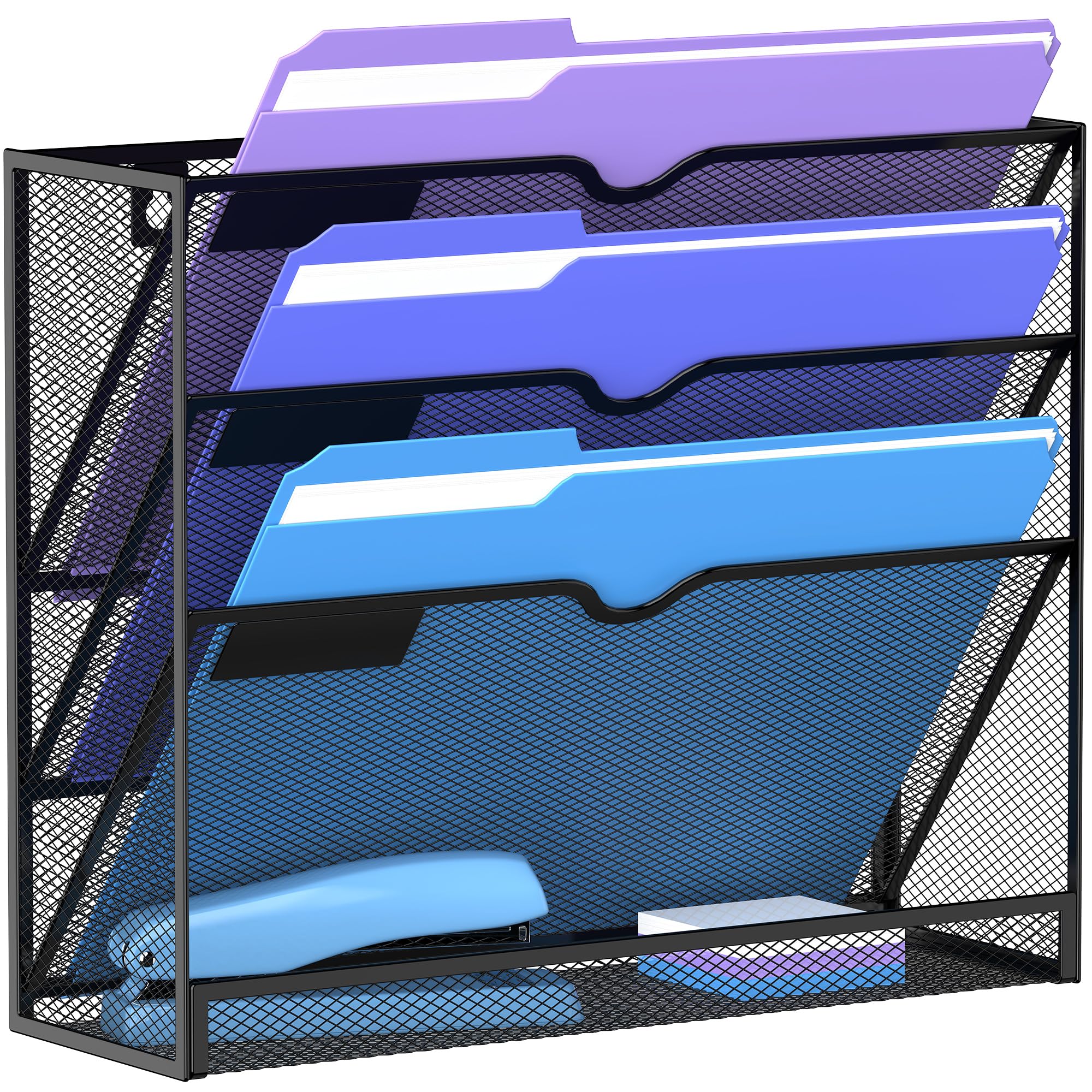 Snapklik.com : 4 Tier Wall File Holder, Wall Mount Hanging File ...