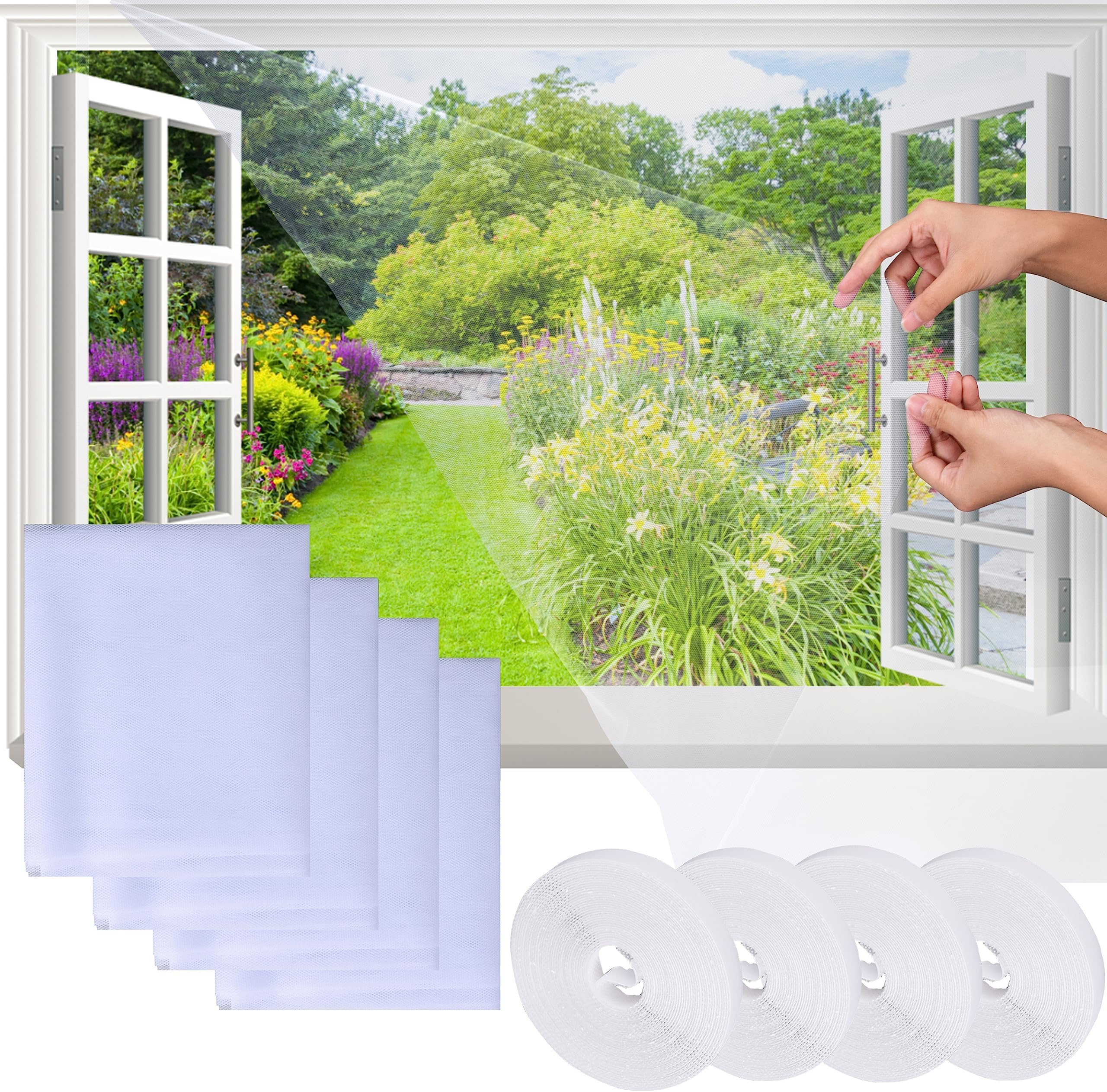 1x Insect Fly Window Screen | Insect Stop Hook and Loop 5.6 metre roll ...