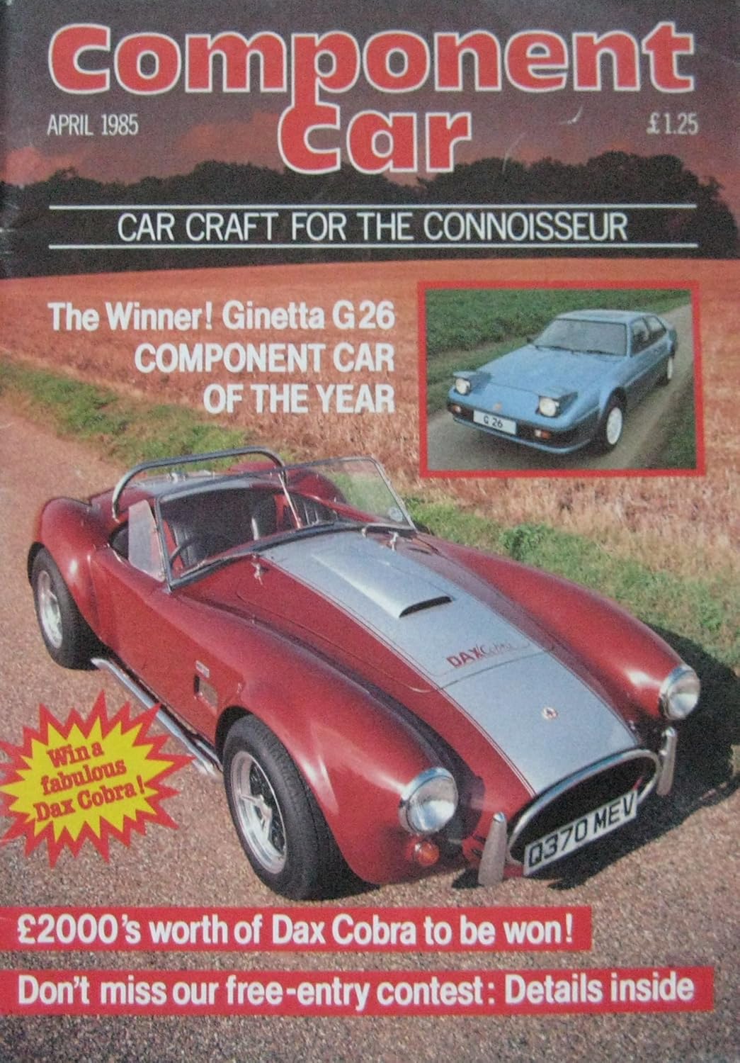 Component Car magazine April 1985 featuring Midas, Hustler Highlander ...