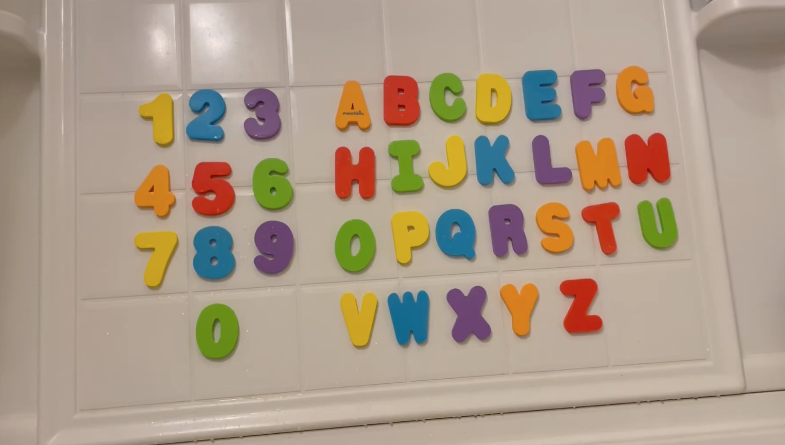Watch Review and Demo of the Munchkin bath letters and numbers on ...