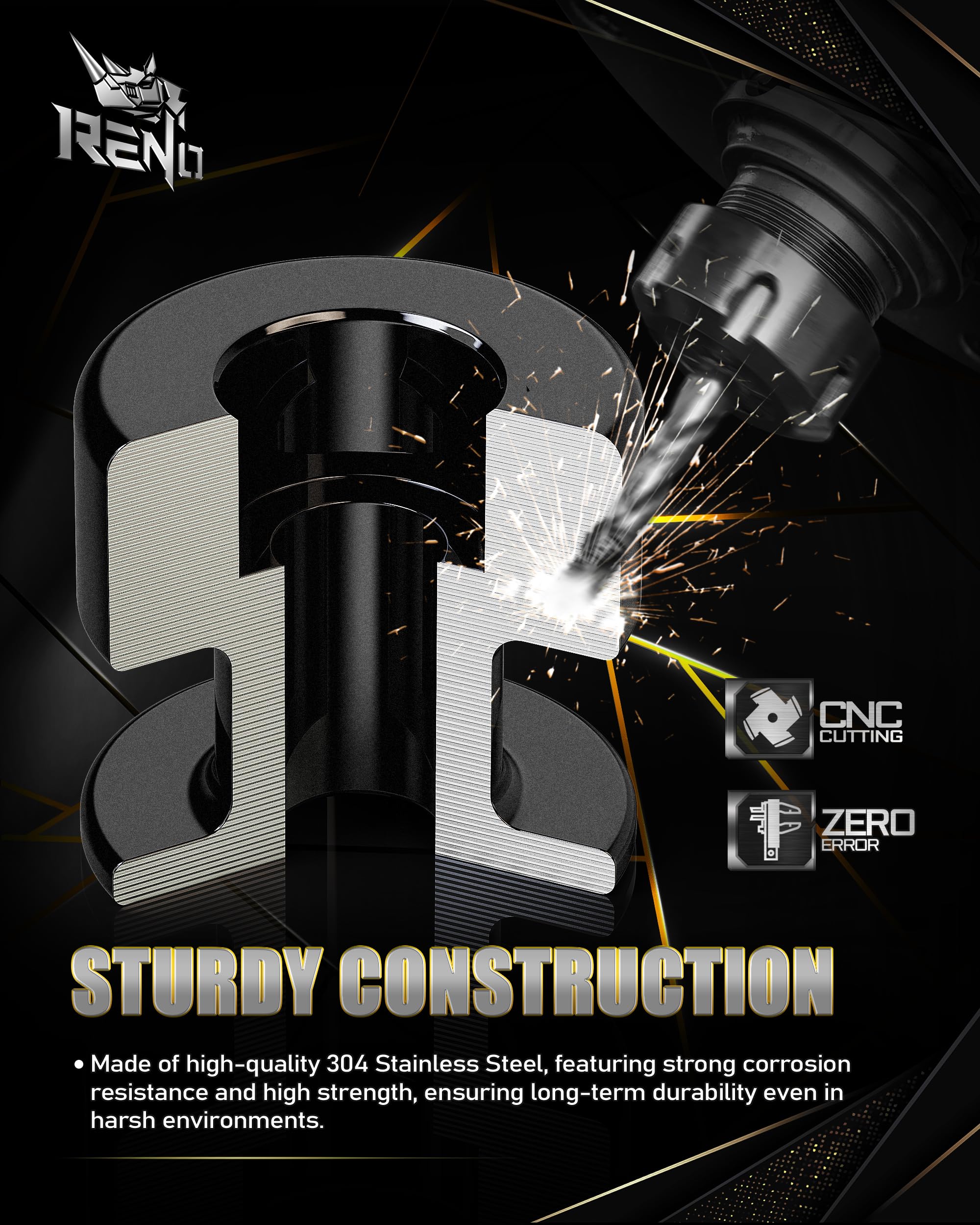 Snapklik.com : RENO 10MM Swingarm Spools Sliders Stand, 304 Stainless ...