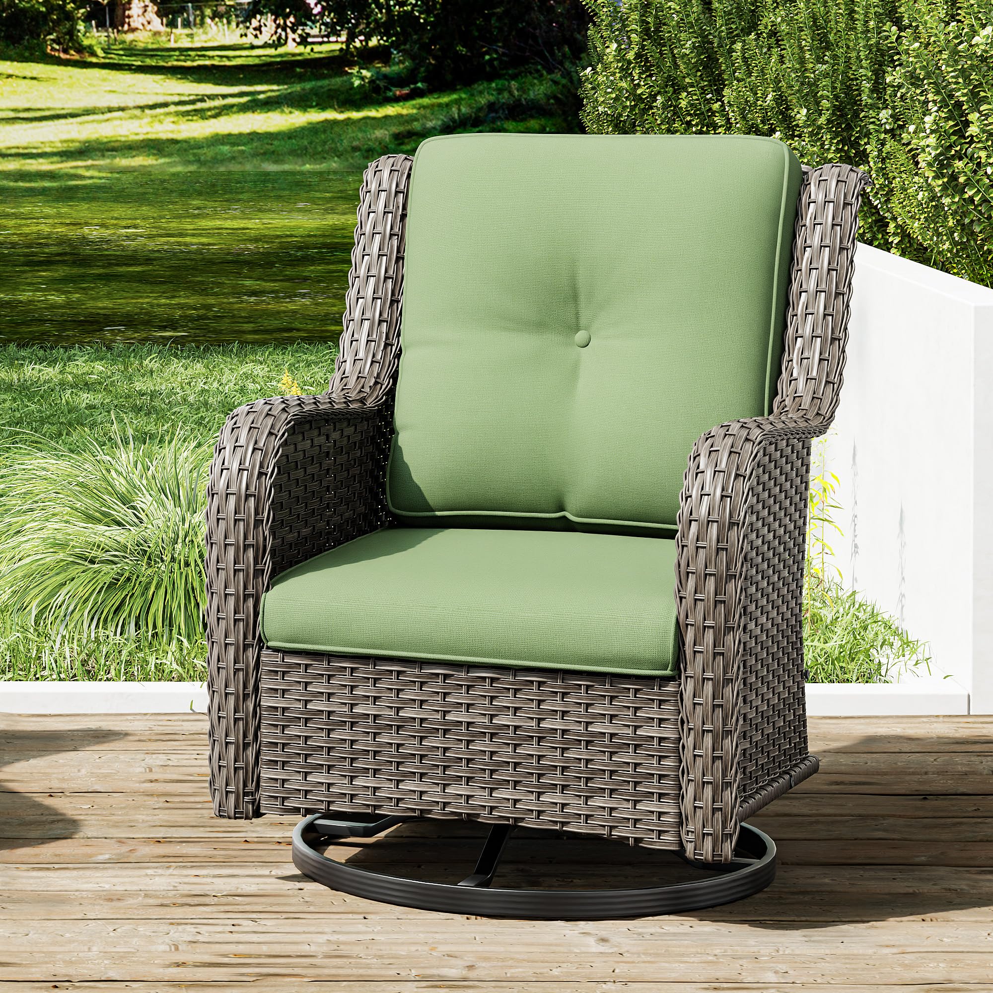 Amazon.com: Joyside Outdoor Swivel Rocker Patio Chair - Outdoor Wicker ...
