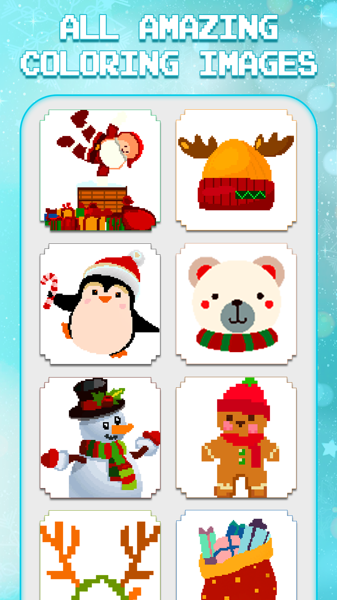 Christmas Pixel Art Coloring Book: Christmas Color by Numbers - App on ...