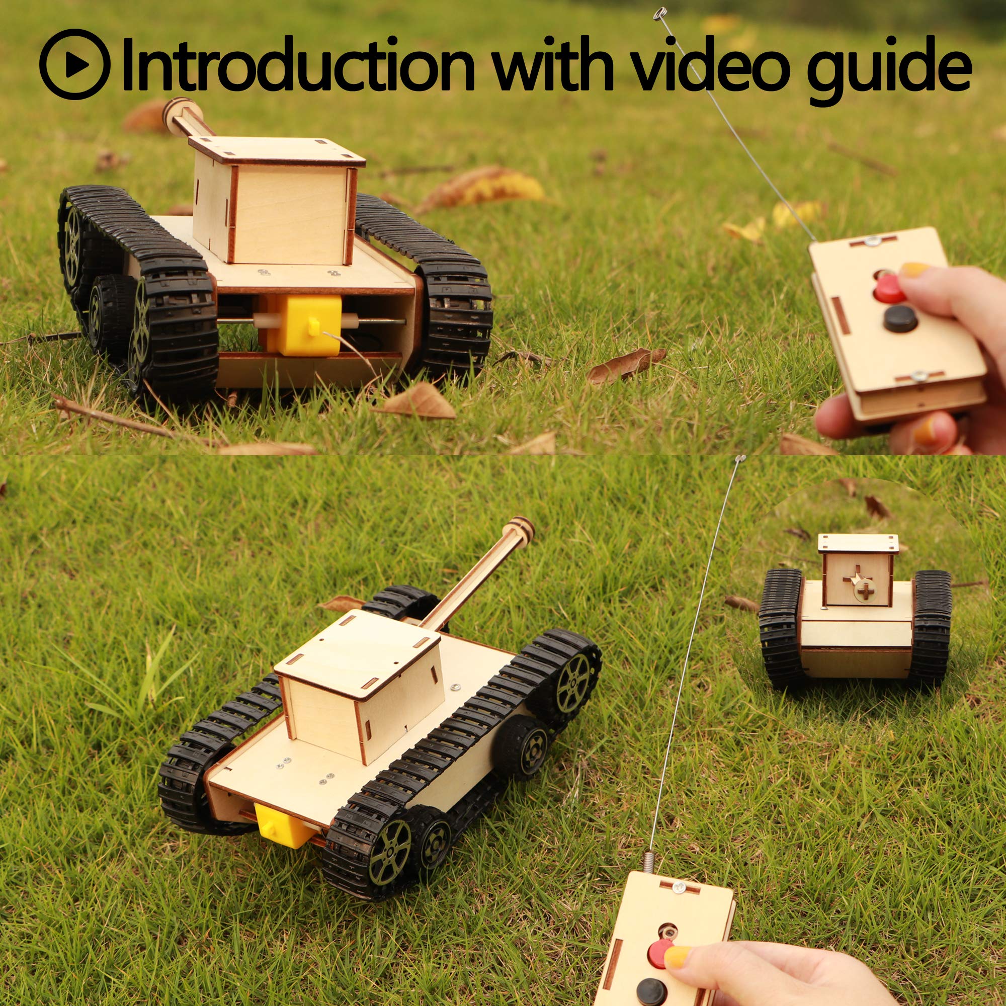 DIY Wooden Kids Science Experiment Kits-Remote Control Off Road Tracked ...
