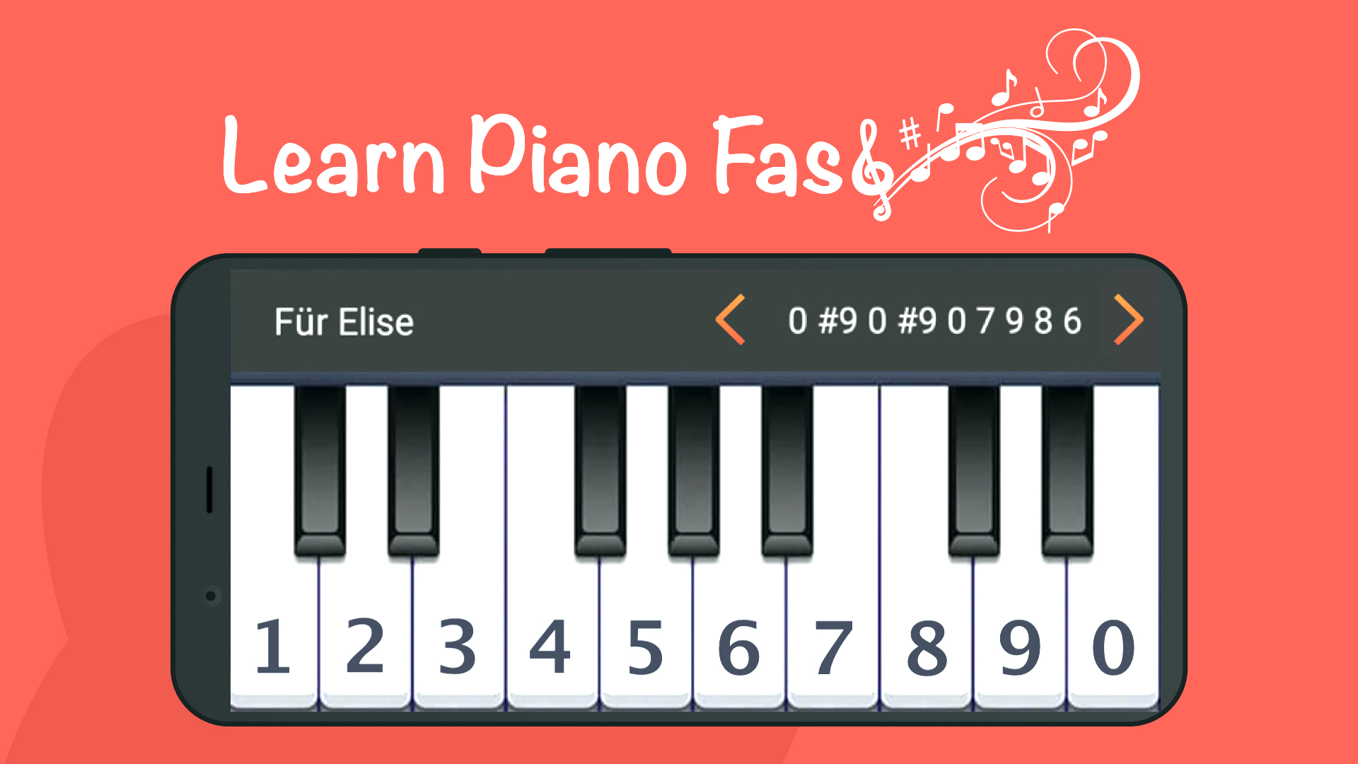 Learn Piano Number Keyboard. Learn Piano faster with numbers - App on ...