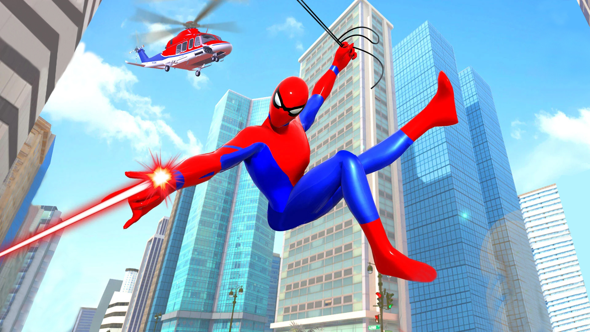 Super Hero Flying Spider Rescue Robot Games: Grand City Shooting Action ...