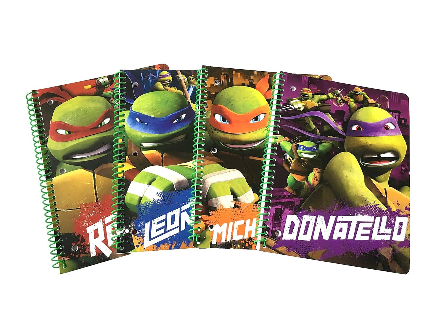 Teenage Mutant Ninja Turtles TMNT set of 4 notebooks! -1 subject wide ...