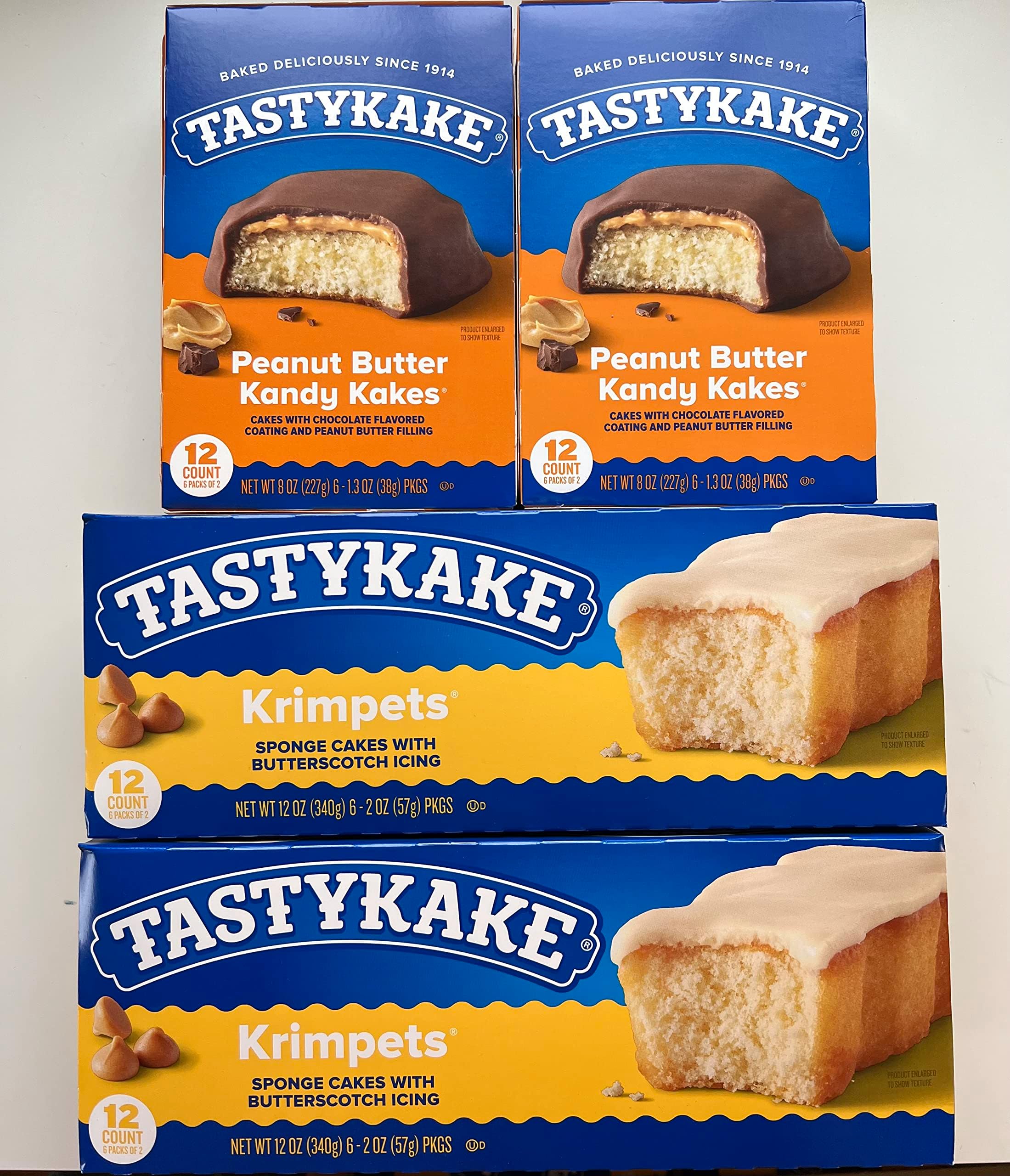 Amazon.com : Tastykake Peanut Butter Kandy Kakes Family Pack / Cakes ...