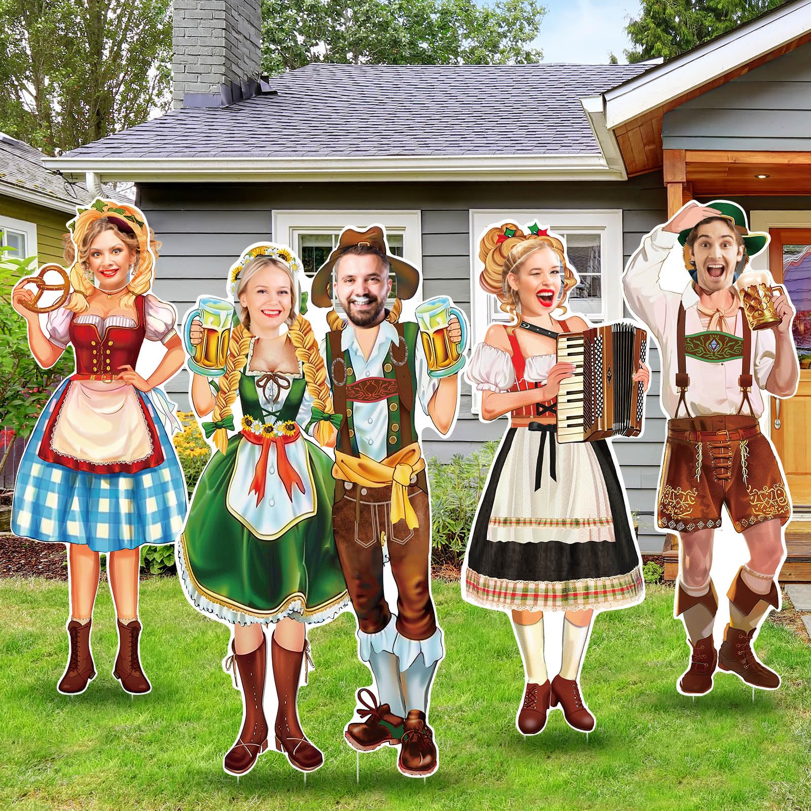 Amazon.com: 4 Pcs Oktoberfest Party Decorations Oktoberfest Photo Prop ...