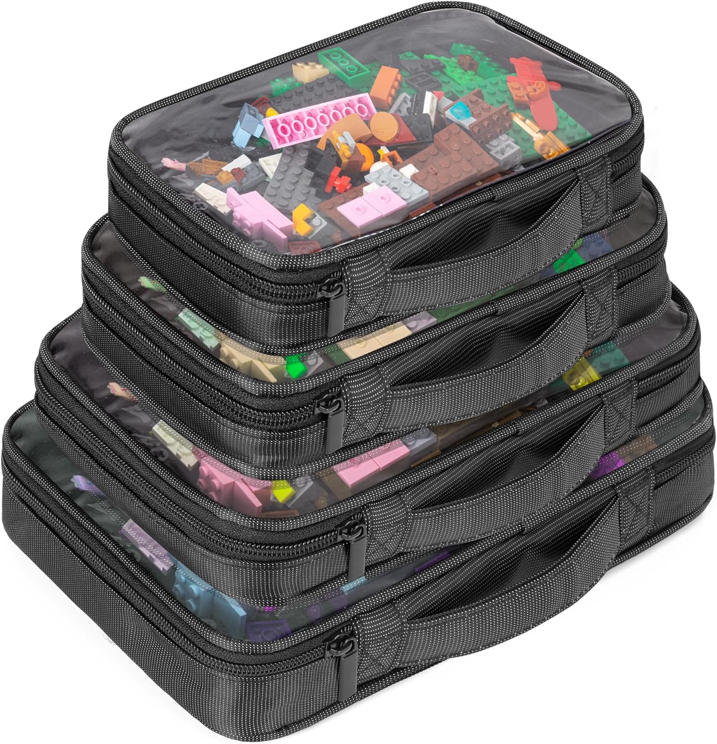 Amazon.com: Damero 4 Packs Toy Carry Case, Toy Storage Bags with Zipper ...