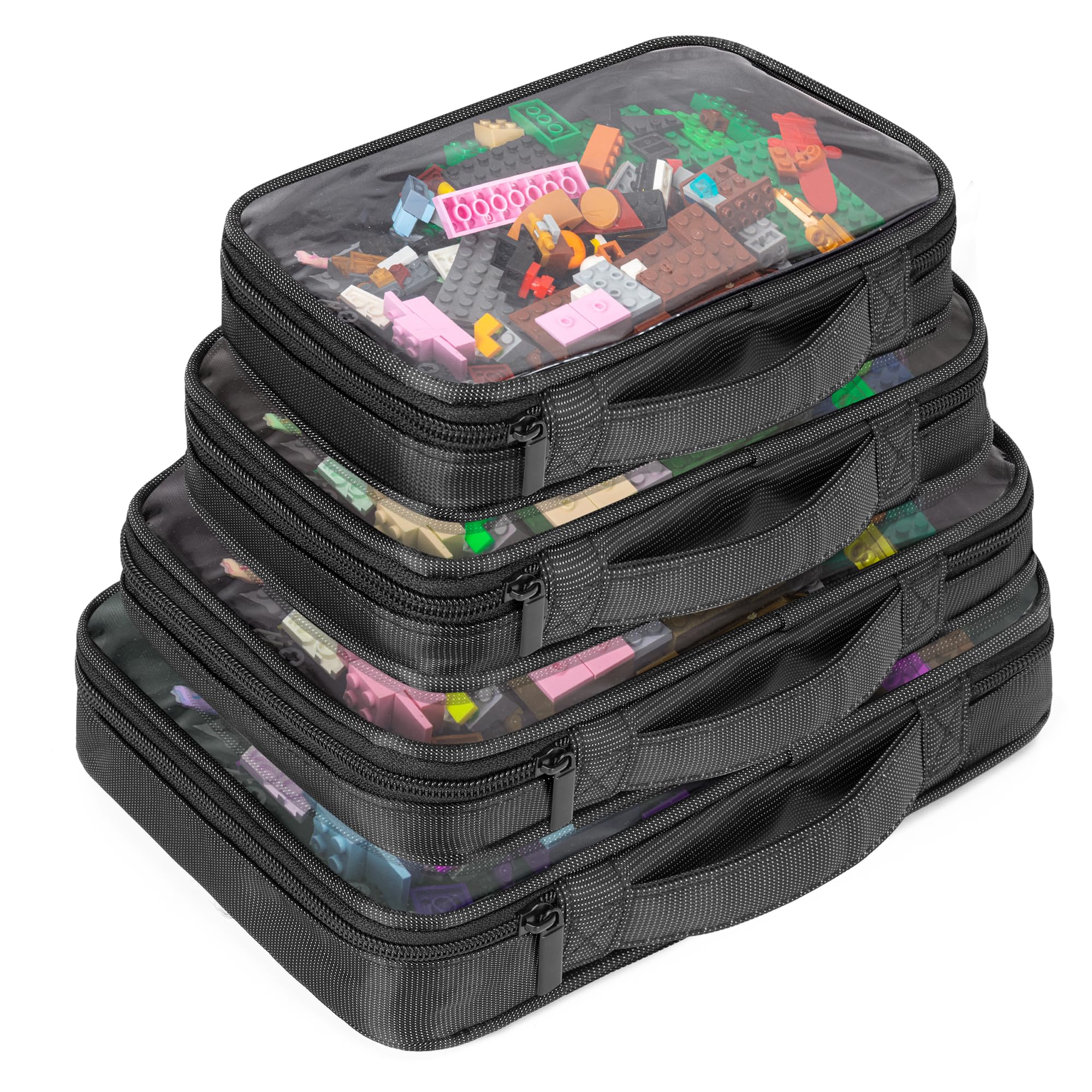 Amazon.com: Damero 4 Packs Toy Carry Case, Toy Storage Bags with Zipper ...