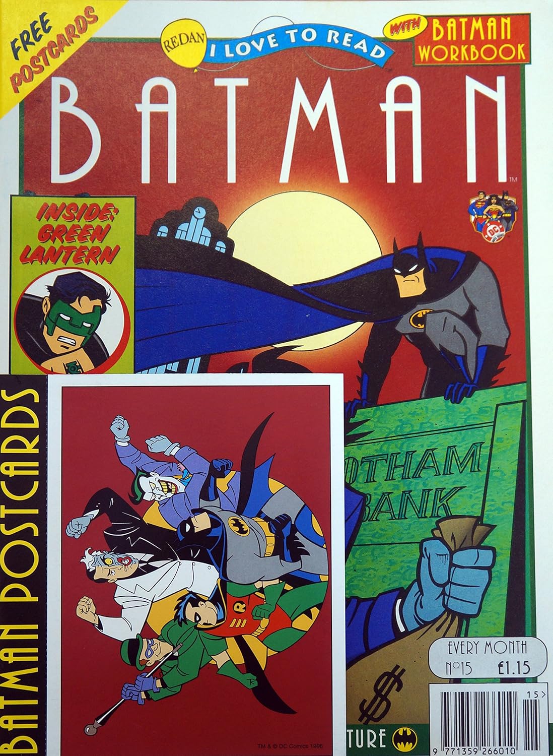 Vintage 1996 Issue Number 15 - Redan I Love To Read Batman Comic With ...