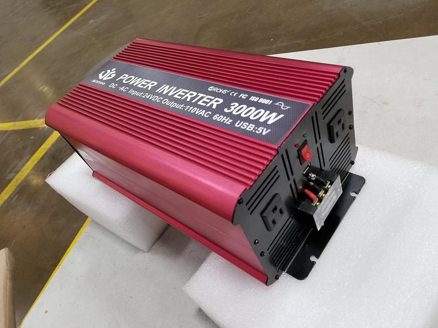 Amazon.com: Power Inverter 3000W, Auto Inverter DC 24 volt to 110v, DC ...