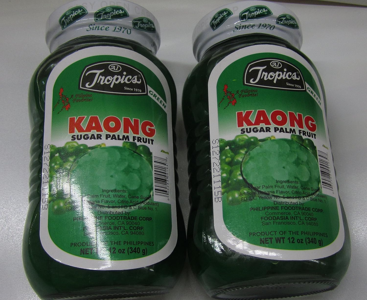 Amazon.com : Tropics Kaong Sugar Palm Fruit Pack of Two Jars 12oz Per ...