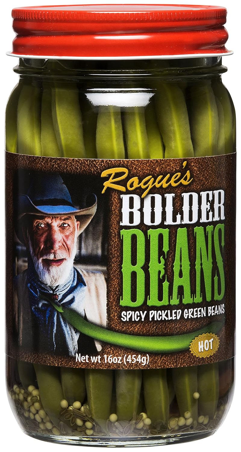 Amazon.com : Bolder Beans Pickled Green Beans - 3-Pack 16oz (Hot ...