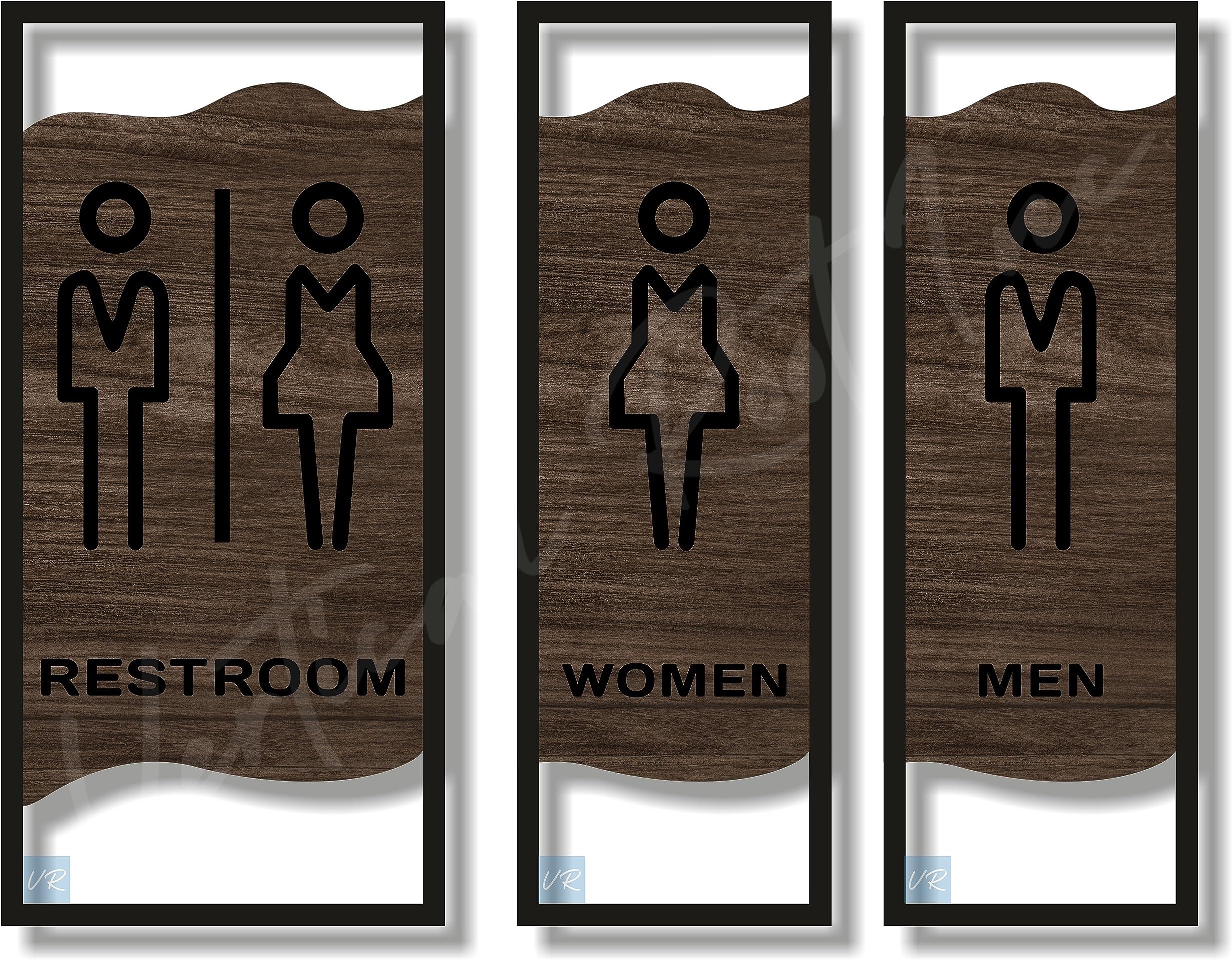 Vertical Root Inc® Premium Matt Finish Restroom Washroom Men Women ...