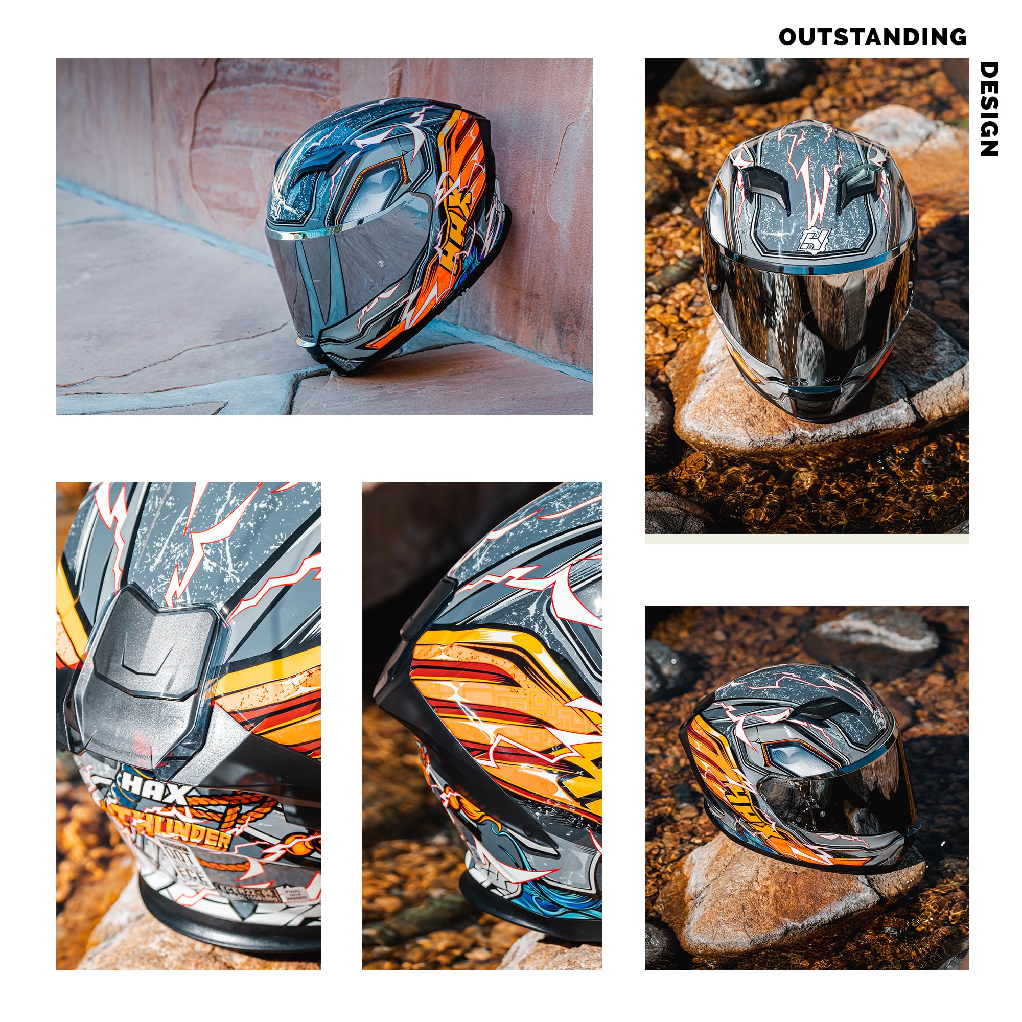 Snapklik.com : HAX Force Glow-in-The-Dark Aerodynamic Full Face Helmet ...