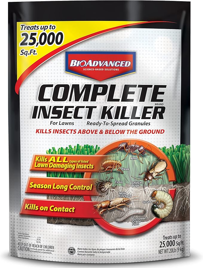 Amazon.com : BioAdvanced Complete Insect Killer, 20-Pound, Granules ...