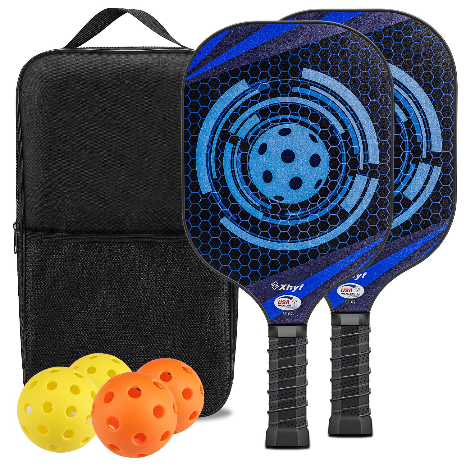 Pickleball Paddles Set with Pickleball Rackets & Pickleball Balls ...