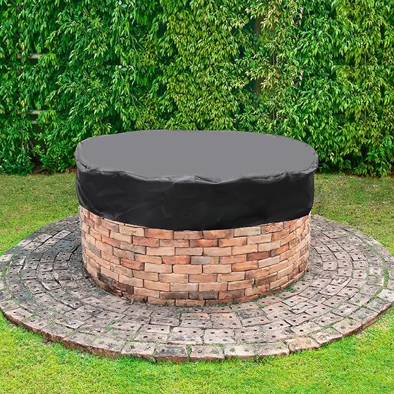 Amazon.com : Outdoor Large Fire Pit Table Top Cover, Diameter 59in ...