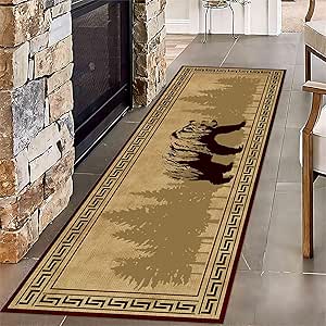 Amazon.com: LHOMKCV Bear Long Runner Rug, 1.3x7ft, Rustic Cabin ...
