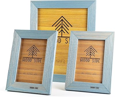 Amazon.com - Rustic Wooden Picture Frame 5x7 Inch - Set of 2-100% ...