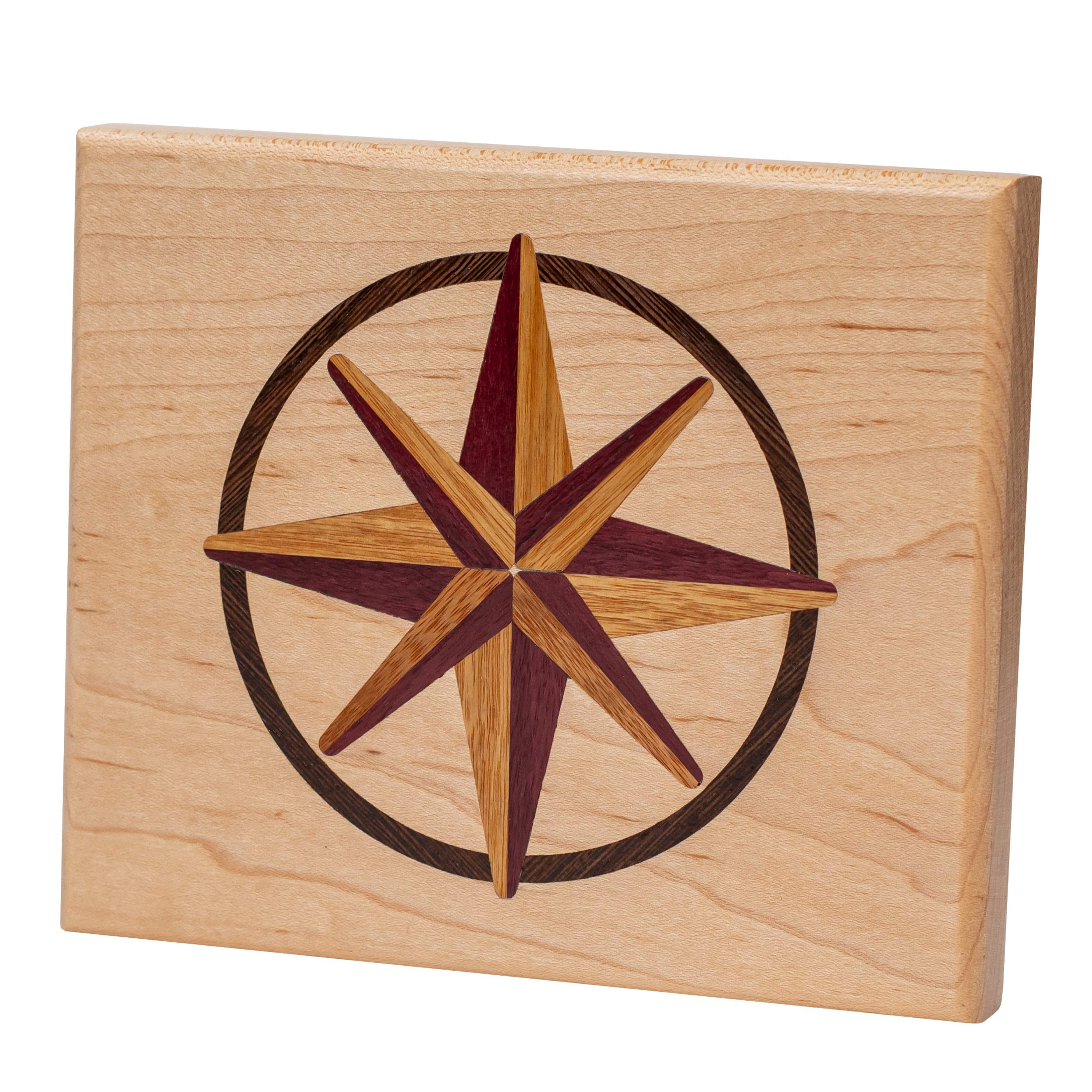 Wood Compass Inlay Wood Floor Medallion "moana" Compass Rose Inlay