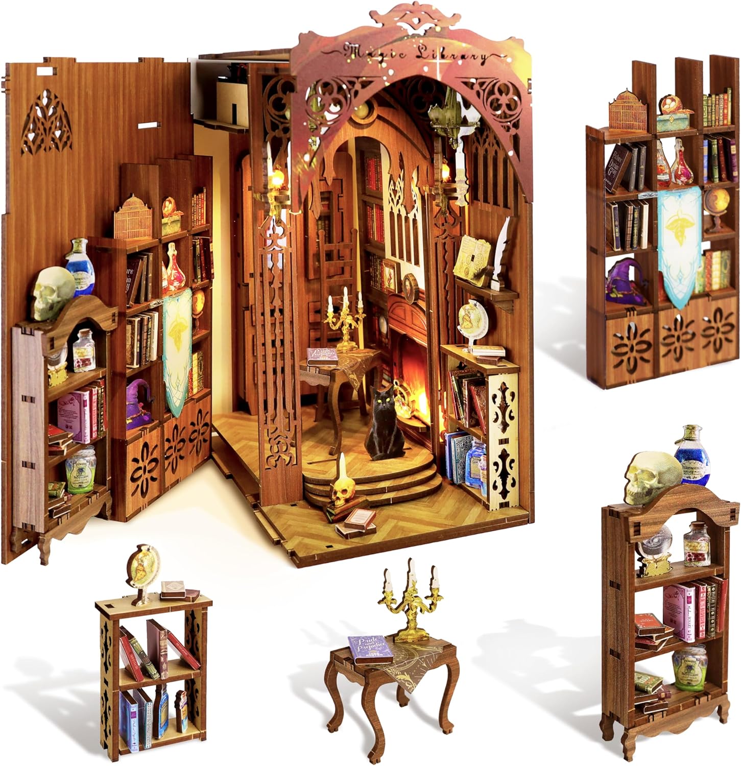 Amazon.com: Book Nook Kit - Book Nook Kits for Adults, Dollhouse Kit ...