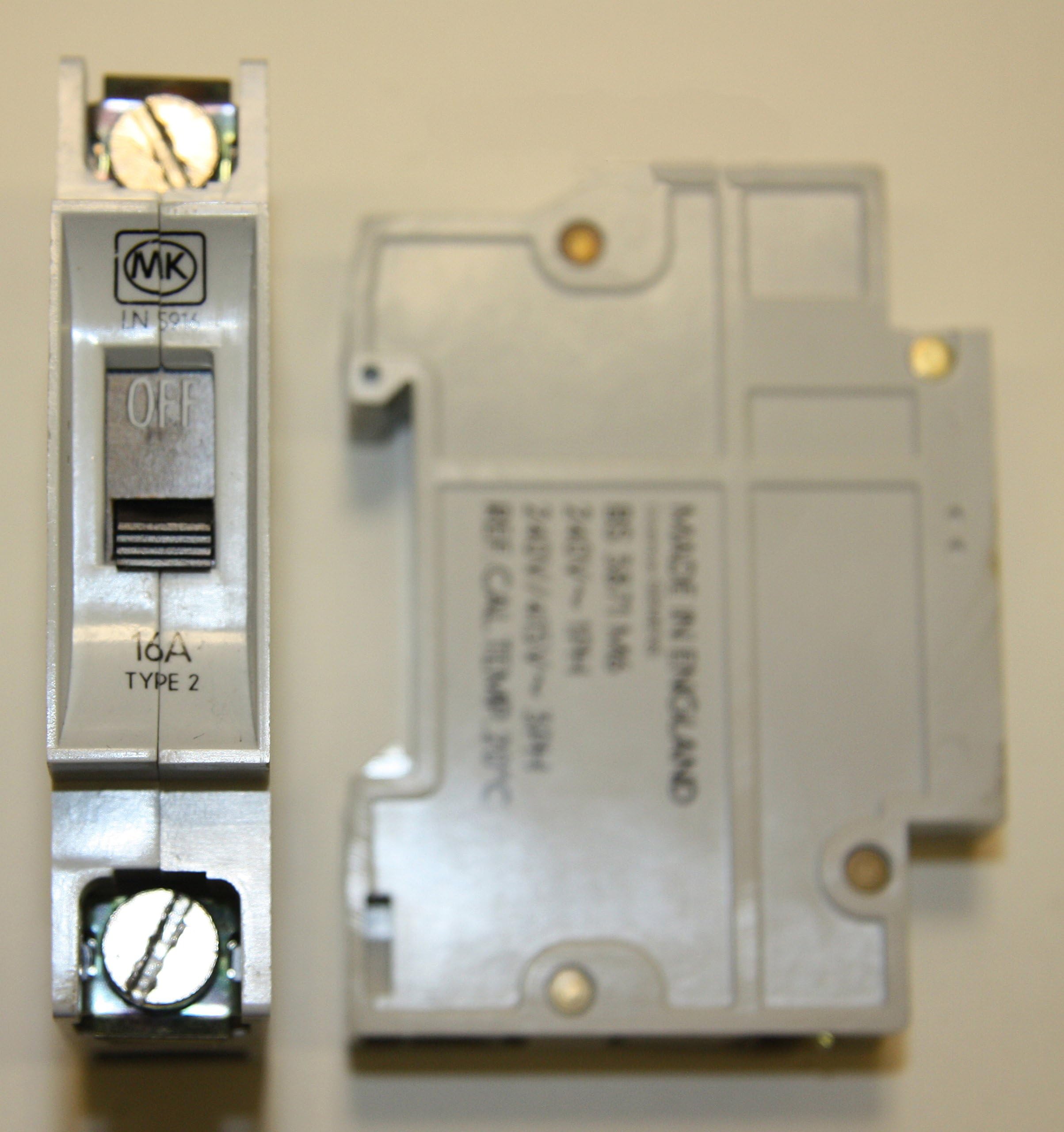 MK 16 AMP TYPE 2 M6 LN 5916 MCB Circuit Breaker SINGLE POLE : Amazon.co ...
