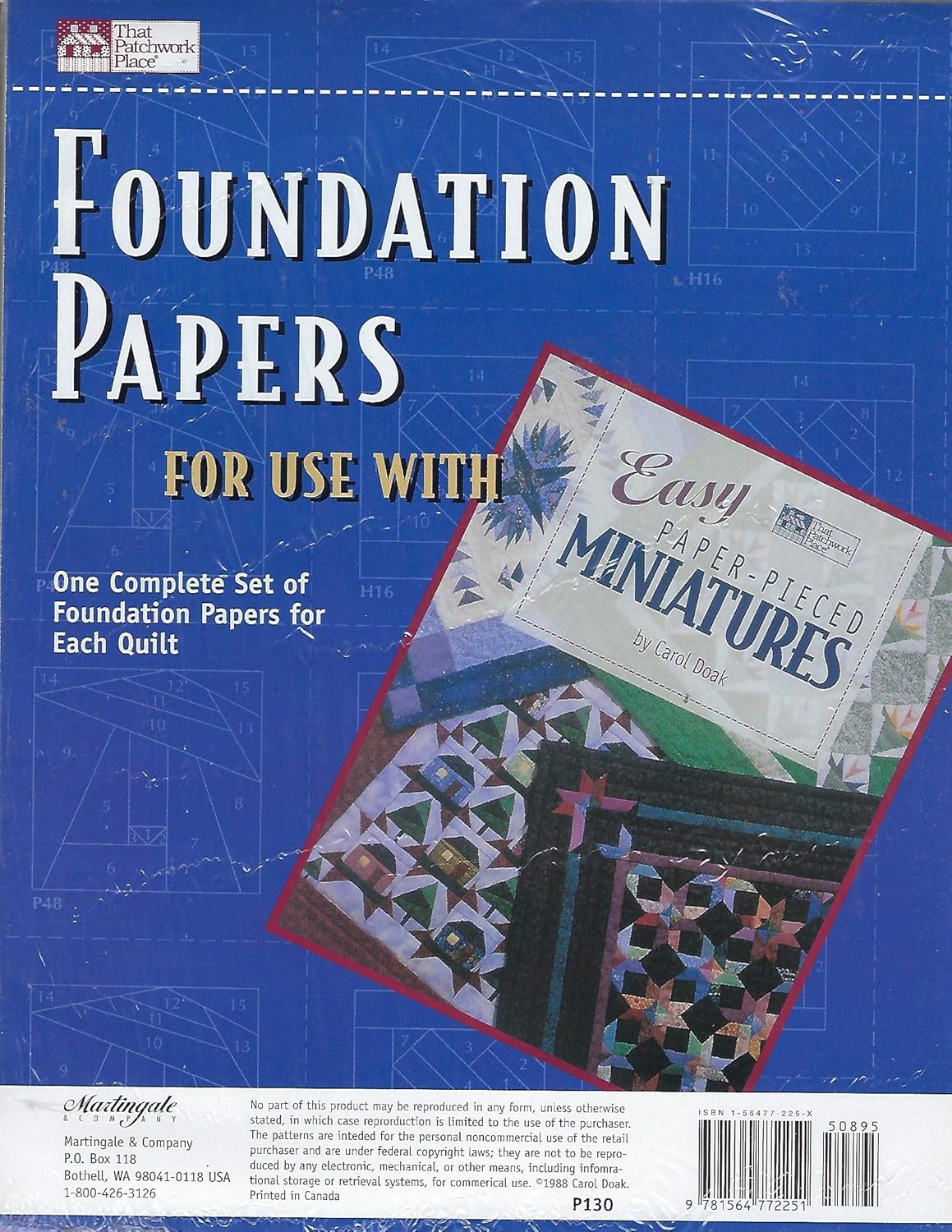 Foundation Papers for Use With Easy Paper-Pieced Miniatures: One ...