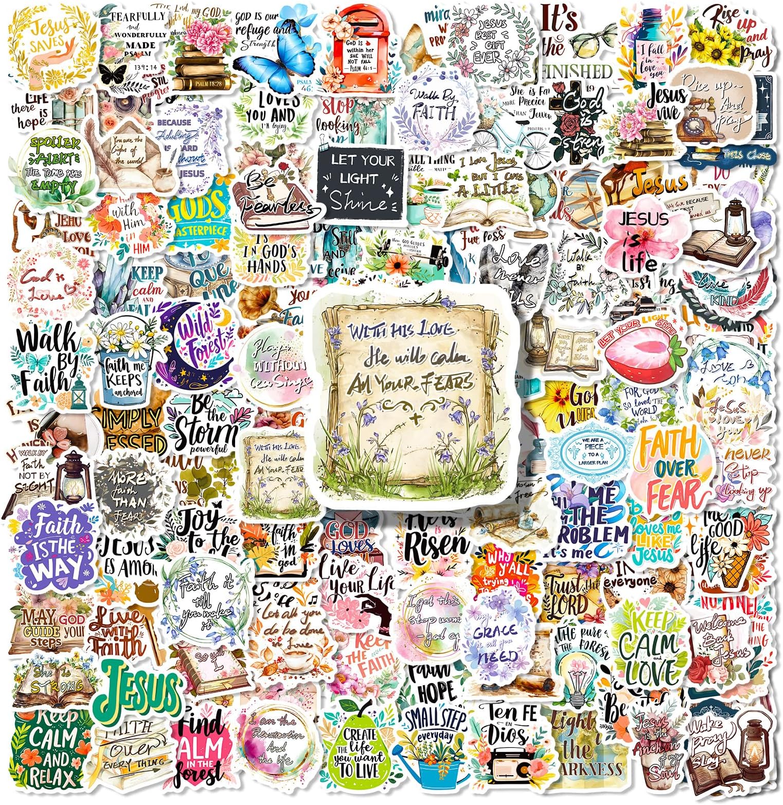 Amazon.com: 150PCS Bible Verse Stickers: Inspirational Jesus Christian ...