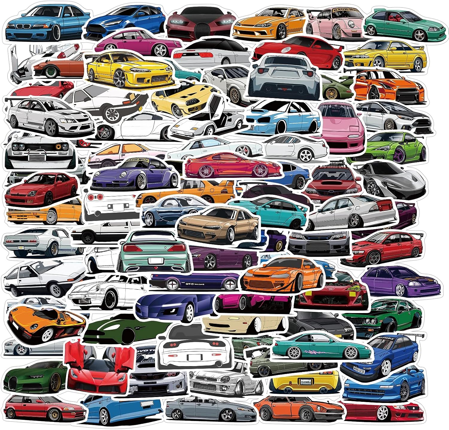 100 Pack of Cool JDM Racing Car Stickers for Philippines | Ubuy
