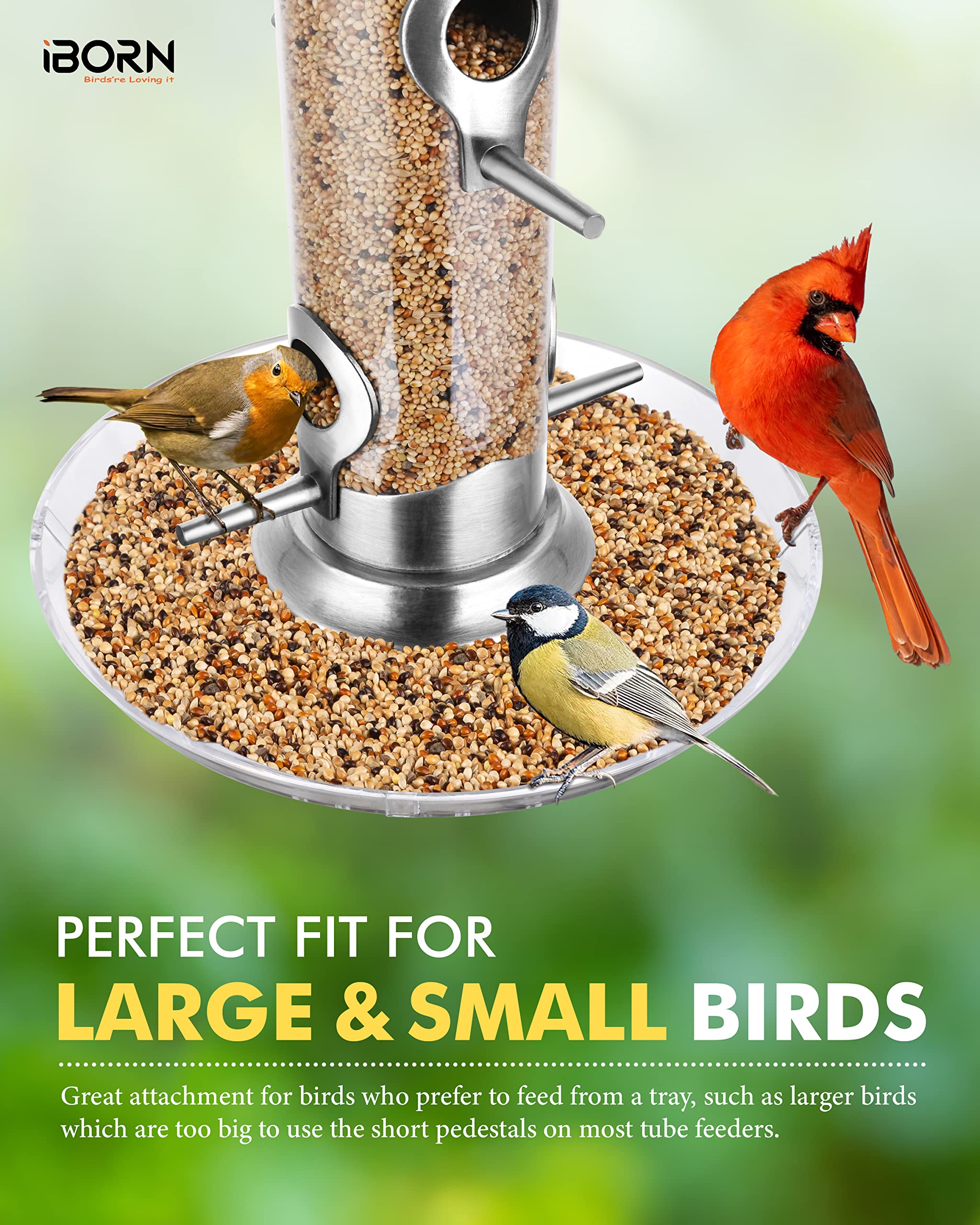 Snapklik.com : iBorn Bird Feeders Seed Catcher For Outside Hanging 6 ...