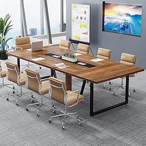 Amazon.com: Tribesigns 8FT Conference Table, 94.49 L x 47.24 W x 29.53 ...