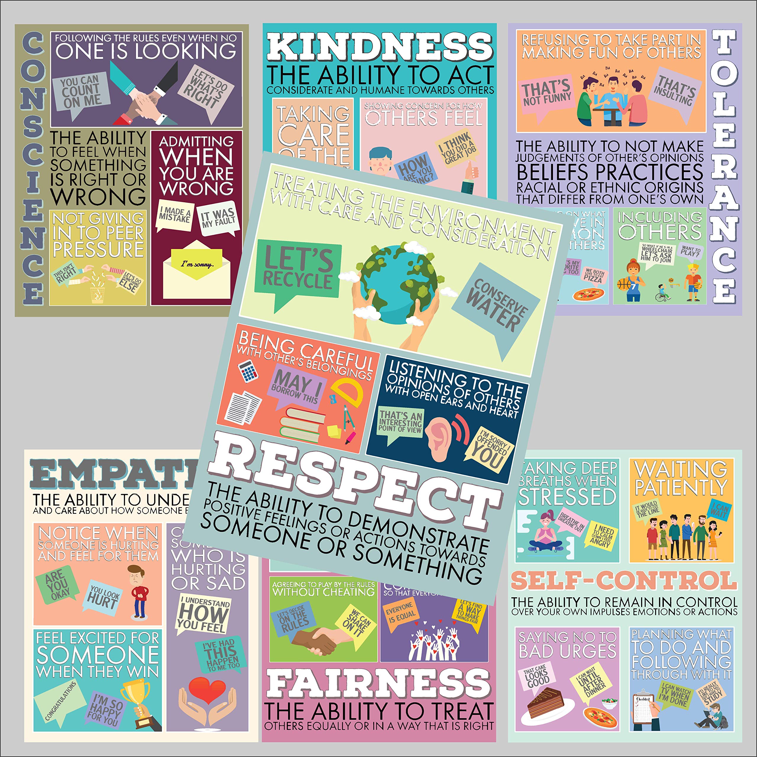 Character Building Poster Collection Set Of Seven 9 X 12 | Desertcart OMAN
