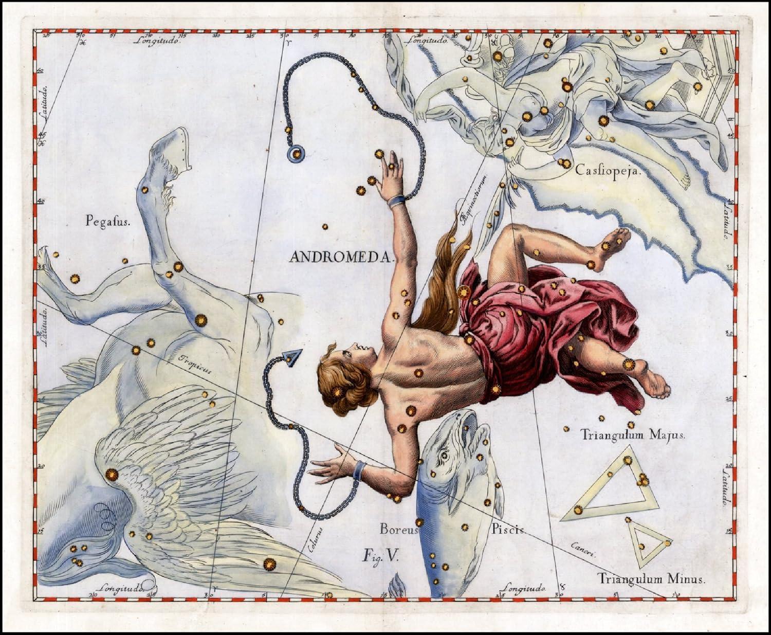 Amazon.com: Modern poster of 1687 antique celestial chart print by ...