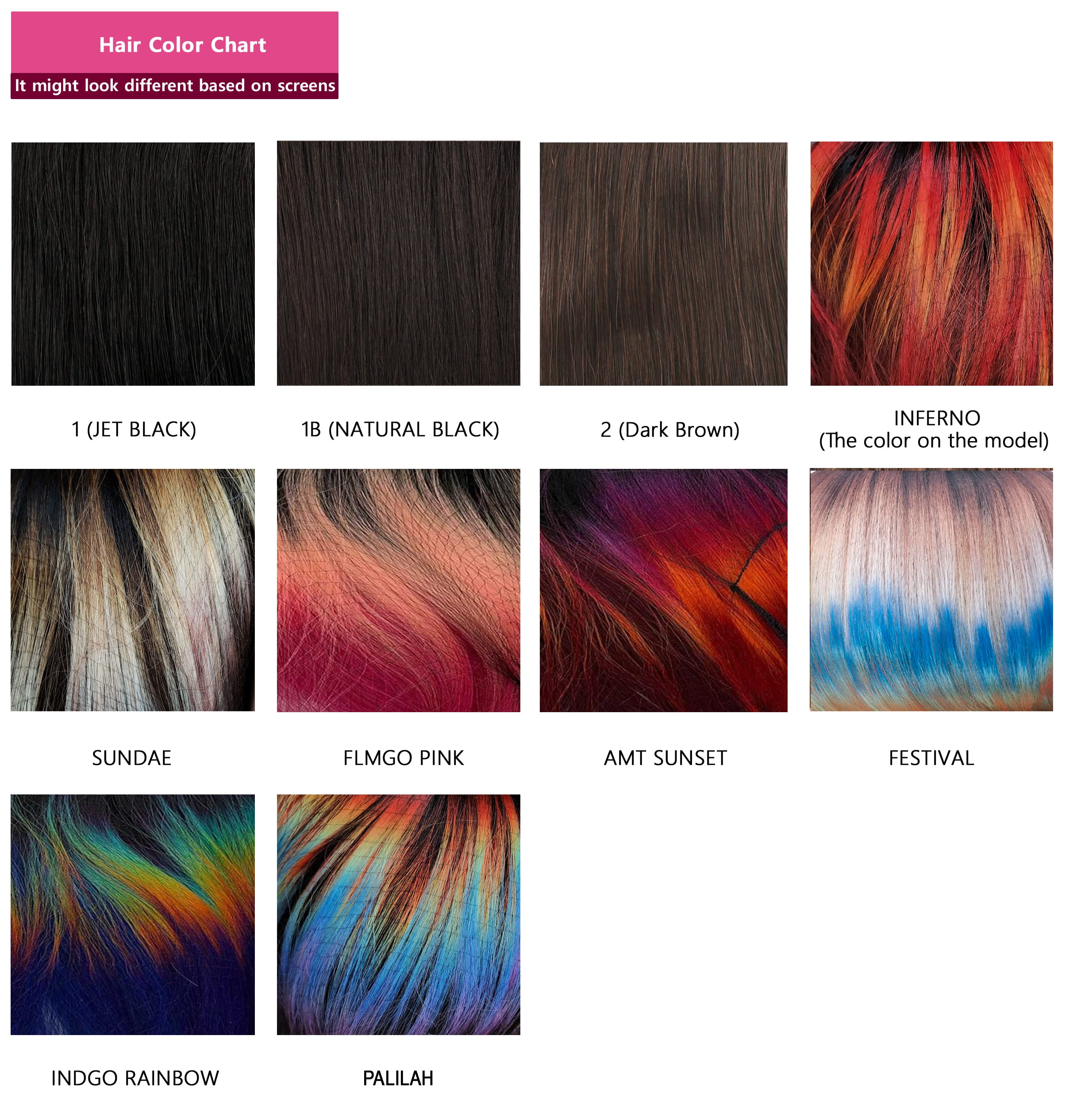 Kool Aid Hair Dye Color Chart