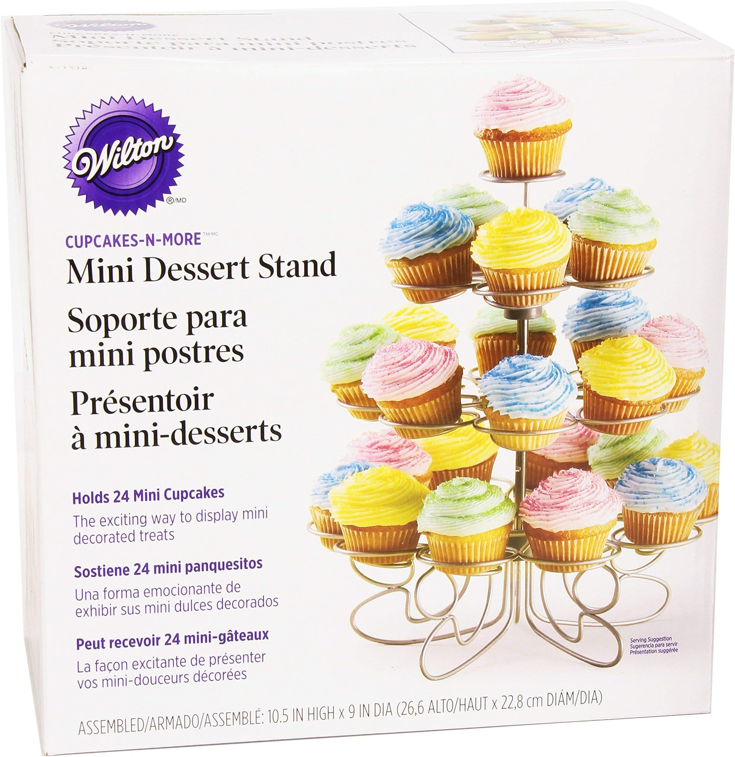 Amazon.com | Wilton Cupcakes `n More 24-Count 4-Tier Mini Dessert Stand ...