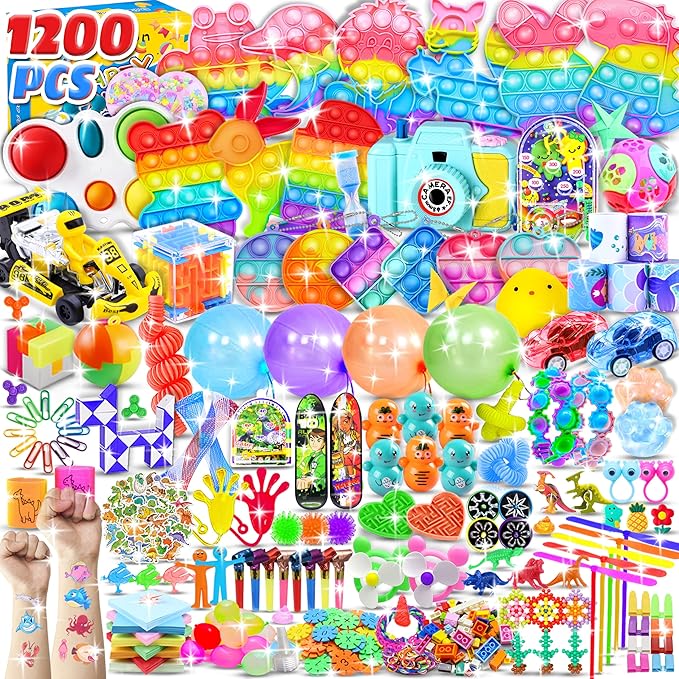 Amazon.com: Erosbon 1200pcs Party Favors for Kids, Fidget Toys Pack ...