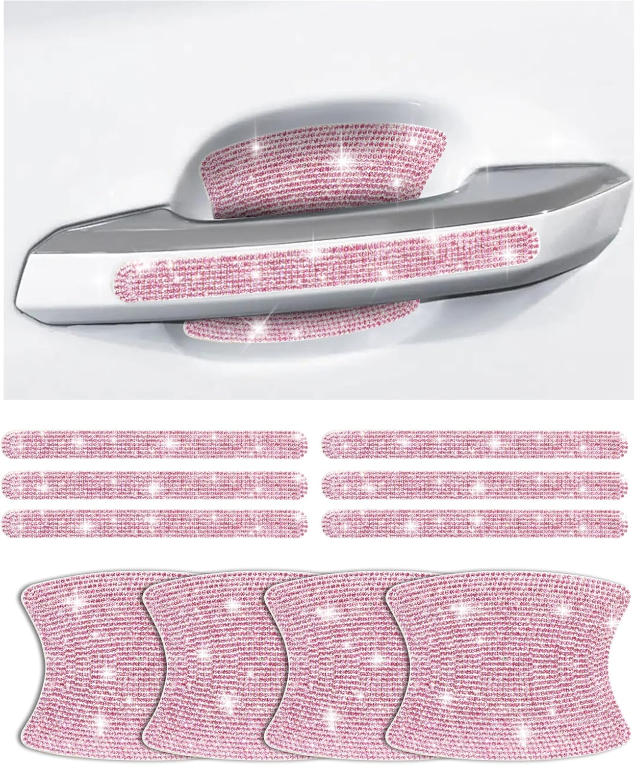 Amazon.com: AOCISKA 10 Pieces Bling Car Door Handle Protector,Bling Car ...