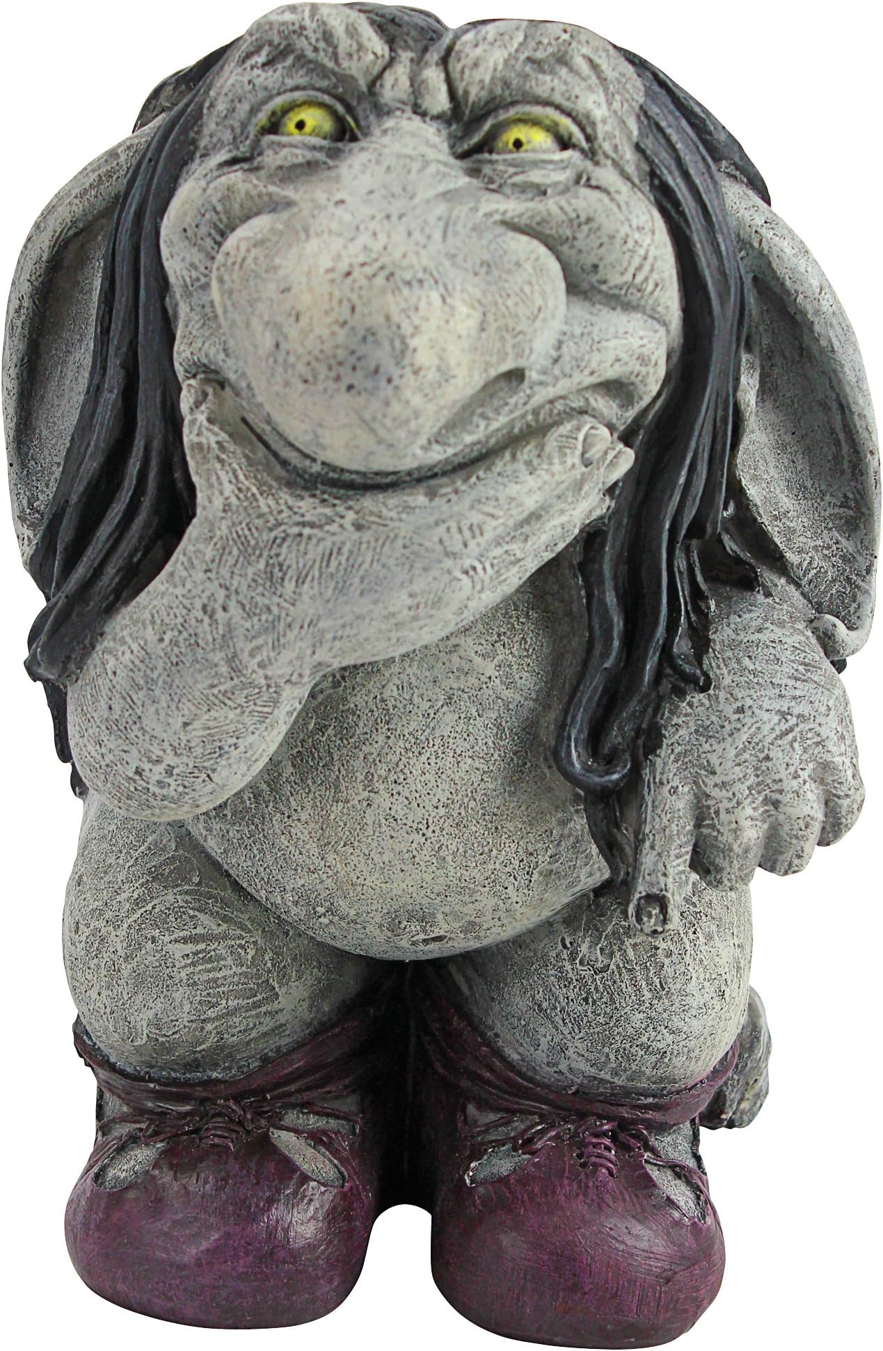 Amazon.com: Ogre Garden Statue Picking Nose Concrete Troll : Patio ...