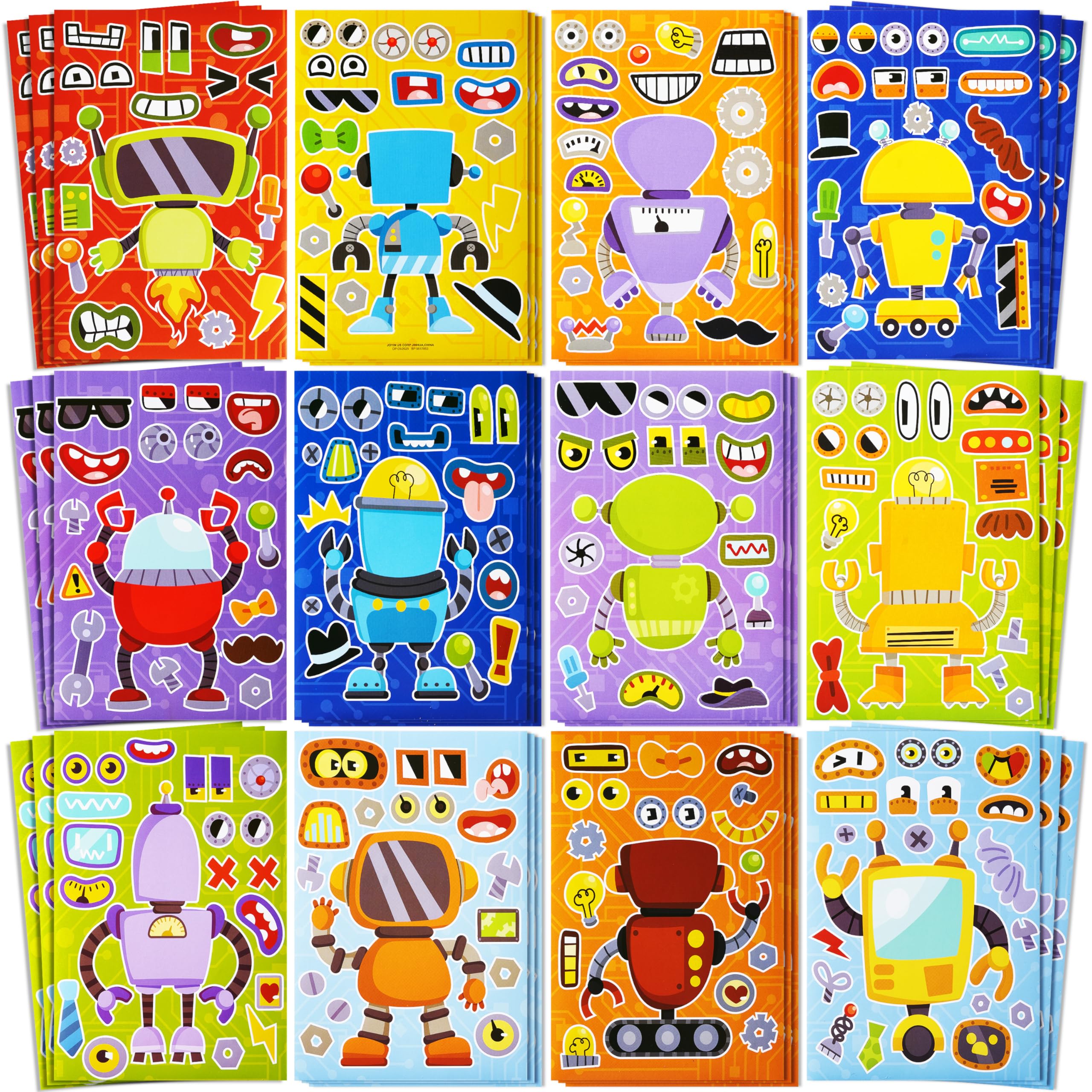 Snapklik.com : JOYIN 36 Sheets 9"x6" Make A Face Stickers For Kids
