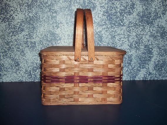 Amazon.com: Amish Handmade Square Double Pie Basket with Wood Tray and ...