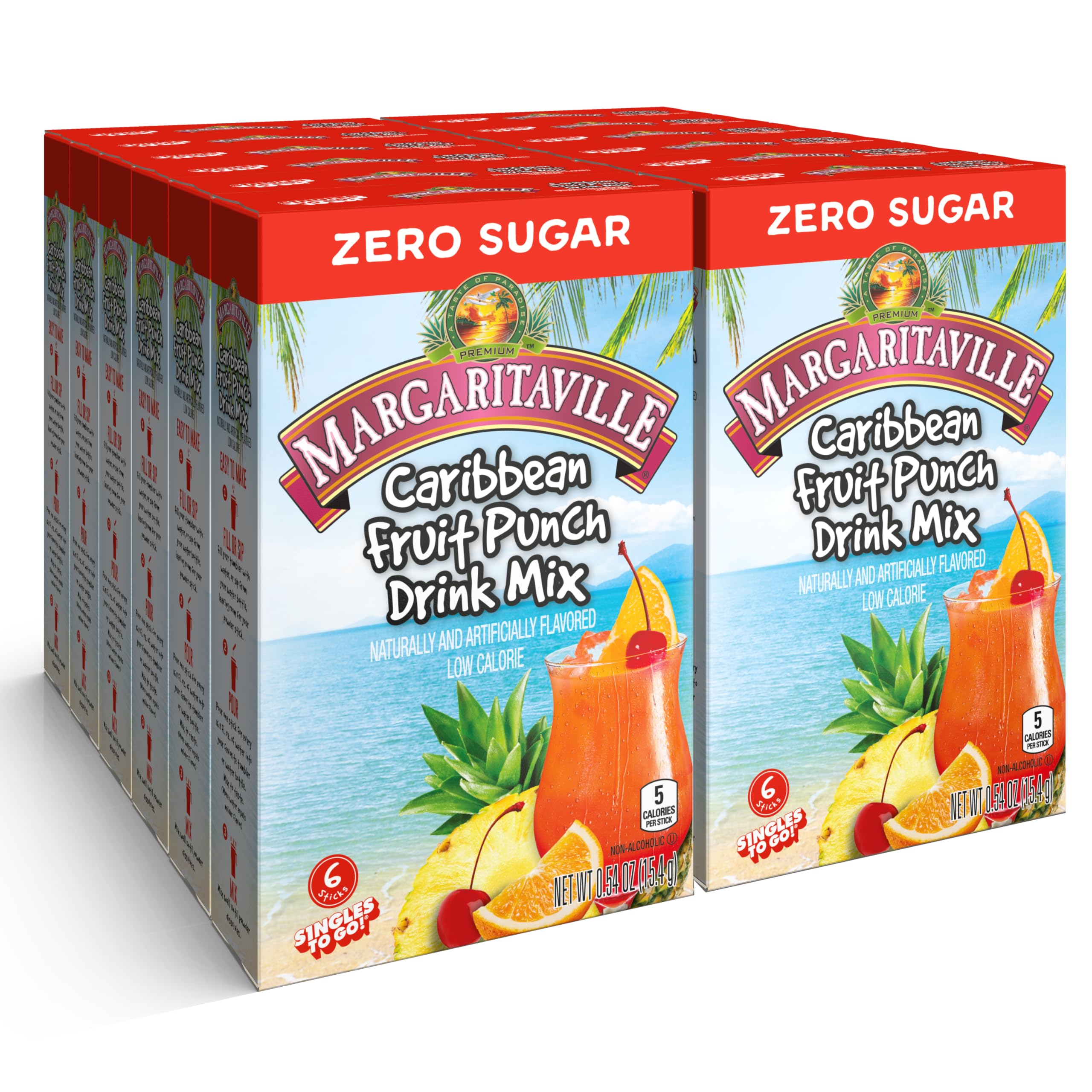 Amazon.com : Margaritaville Singles to Go Drink Mix Ultimate Summer ...