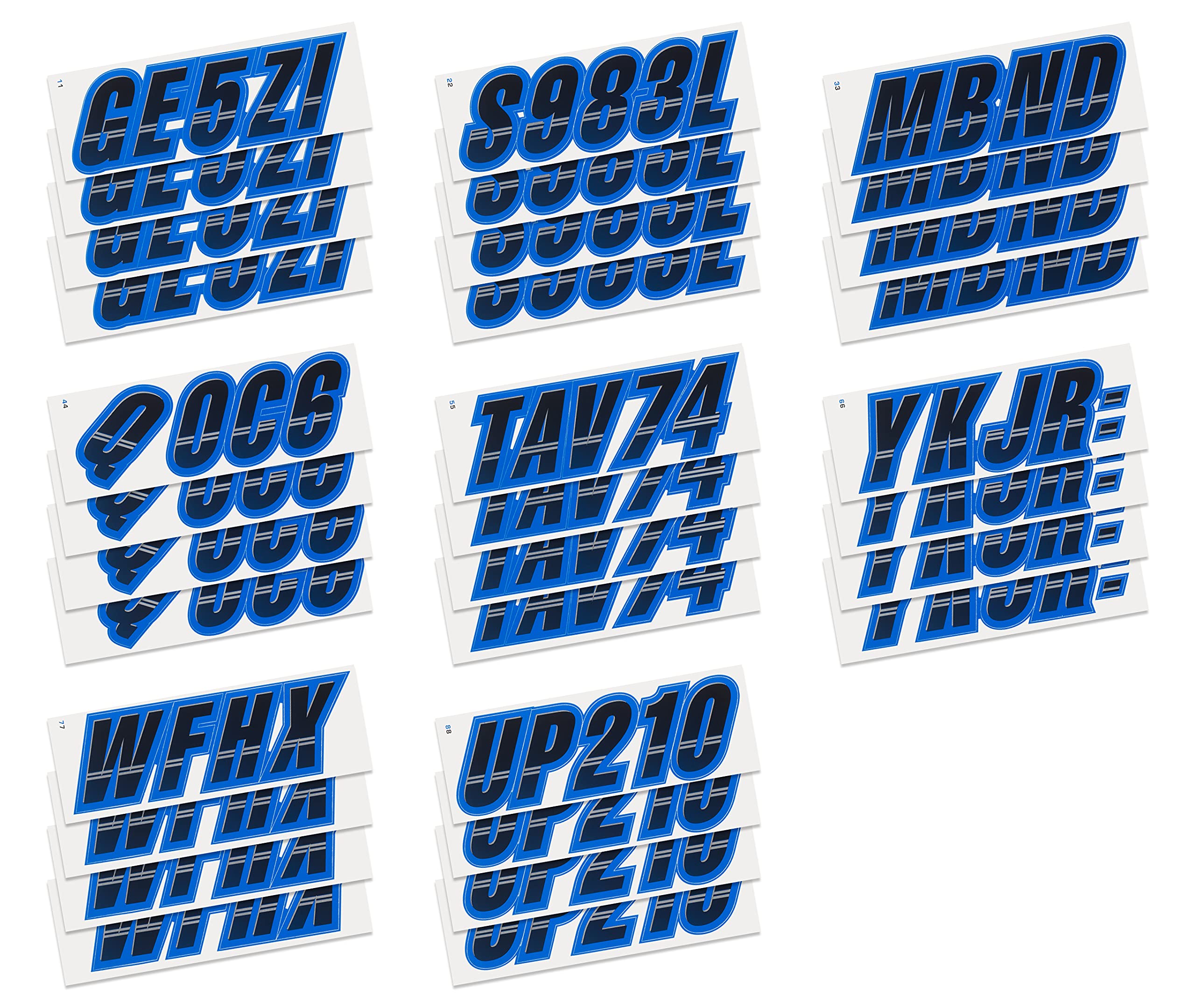 Snapklik.com : STIFFIE Techtron Black/Blue 3" Boat & PWC Registration ...